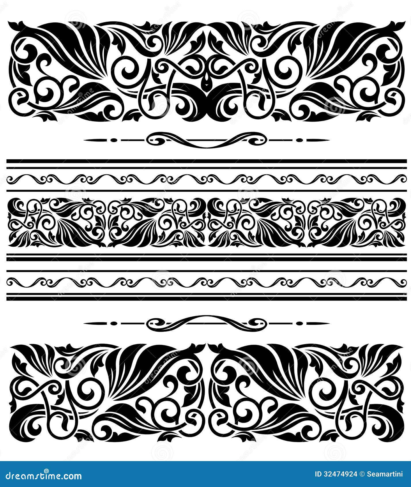 Decoratieve Ornamenten En Patronen Vector Illustratie - Illustration of ...