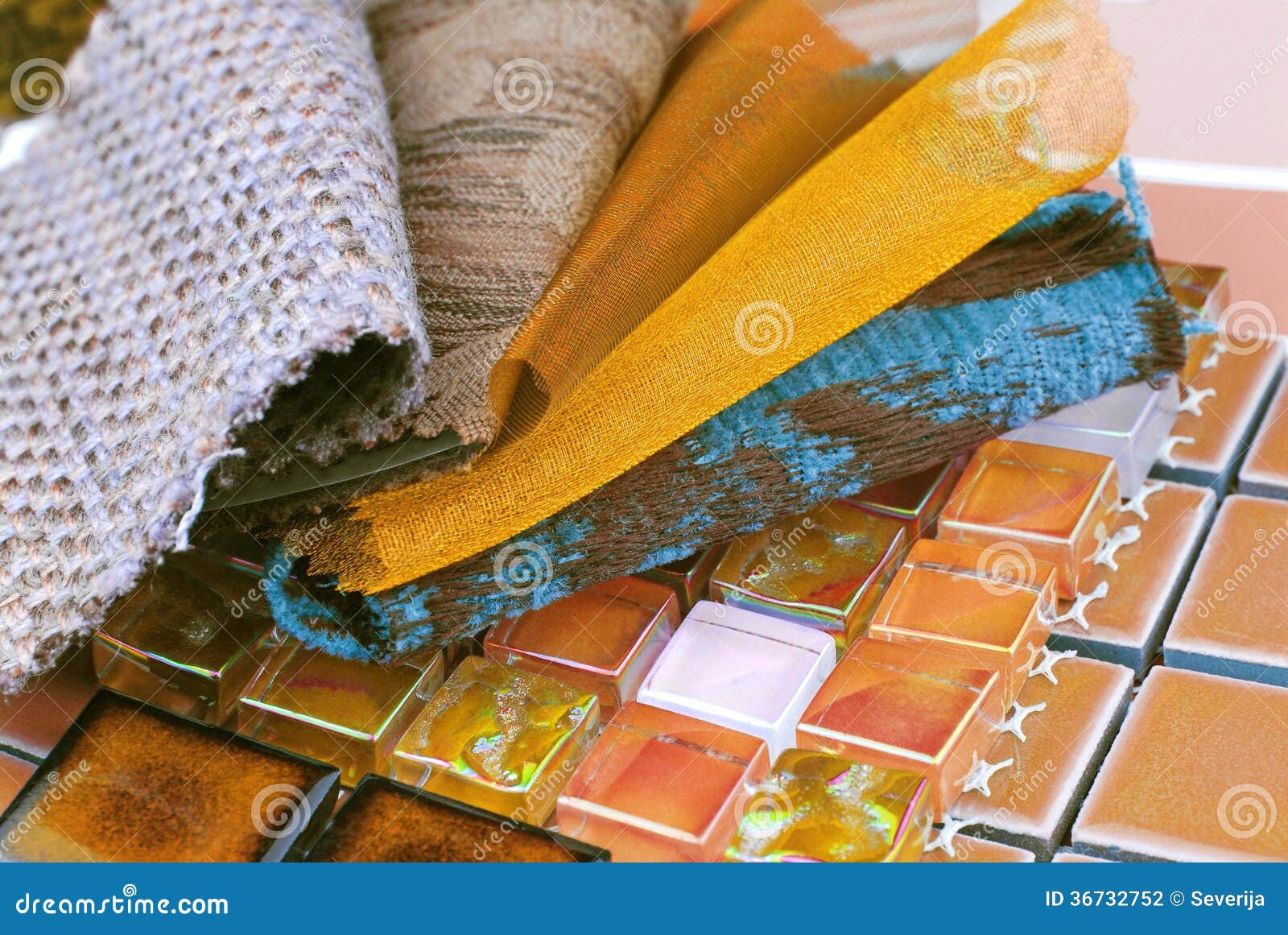 Decorating and Interior Design Choice Stock Photo - Image of orange ...