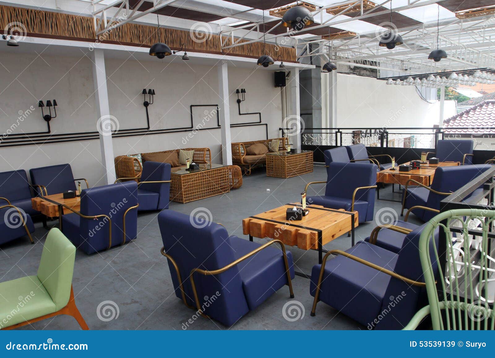Decorating a restaurant editorial stock image. Image of interior - 53539139