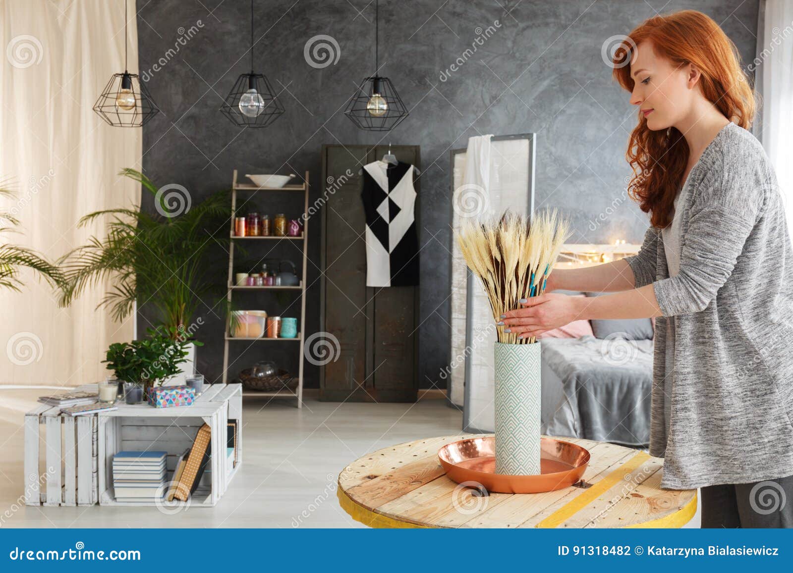 Decorating the room stock photo. Image of botanic, simple - 91318482