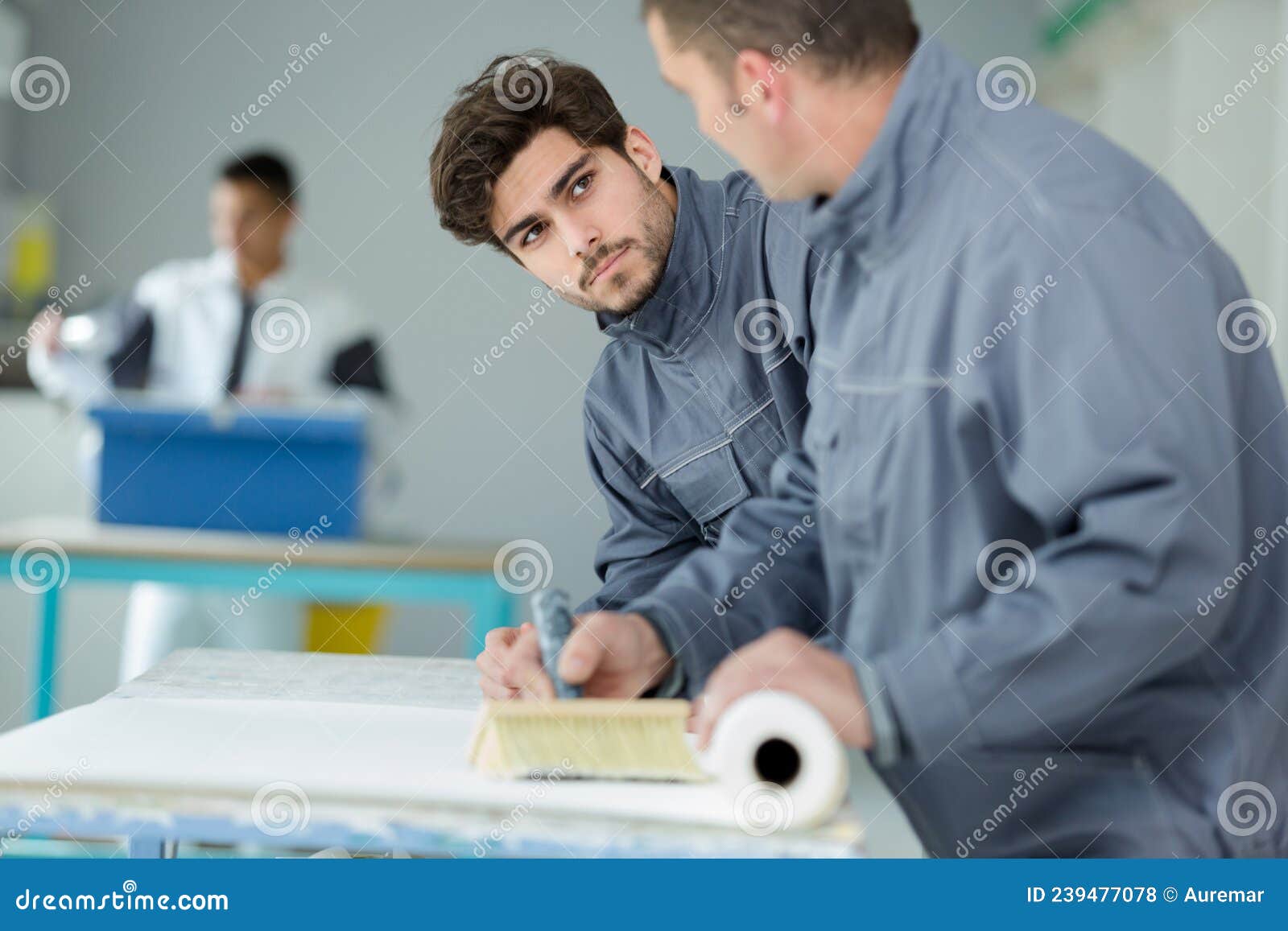Decorating Team Painting Room Stock Photo - Image of finishing, adults ...