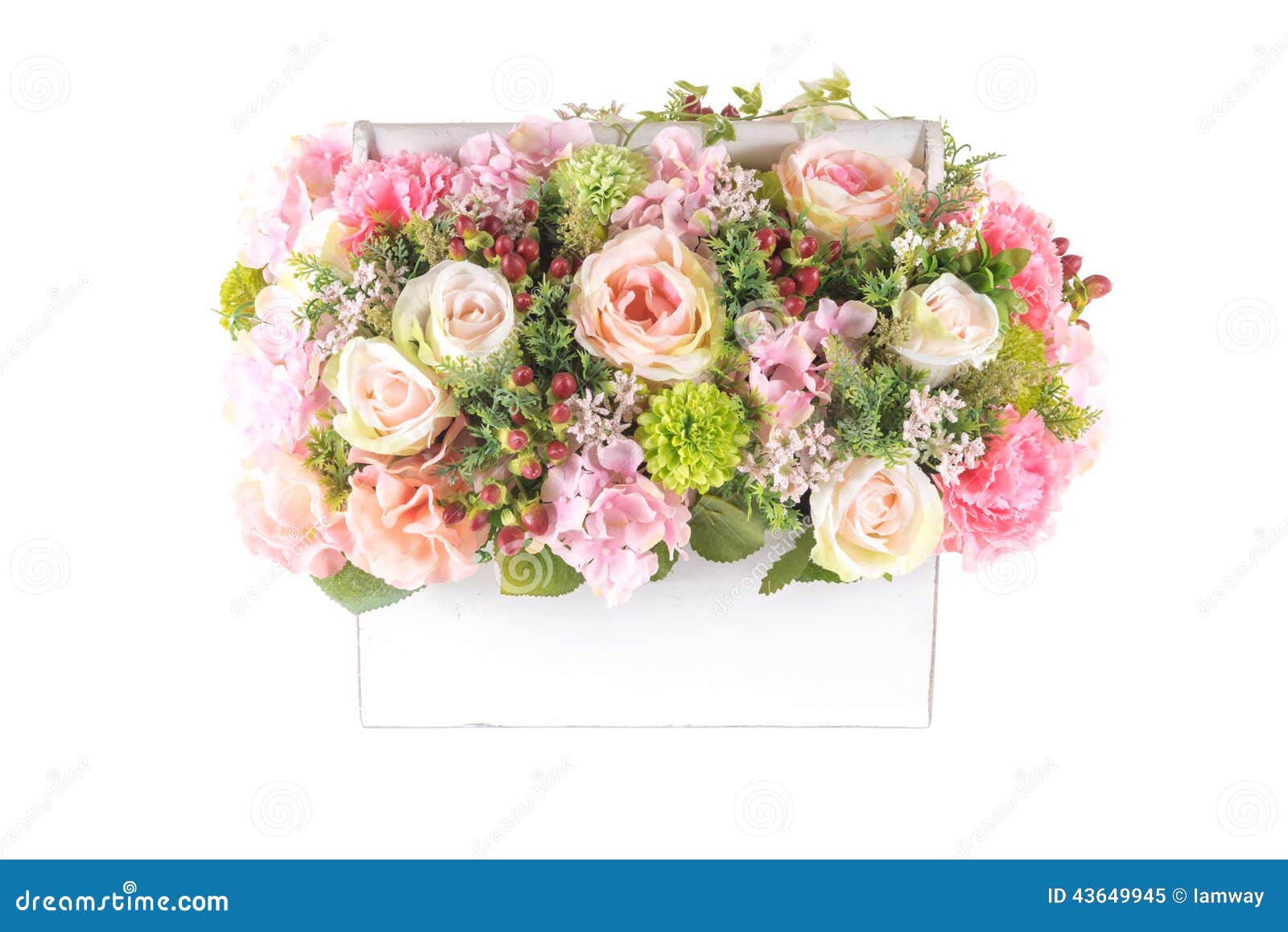 Decoration Artificial Plastic Flower with Vintage Design Basket Stock ...