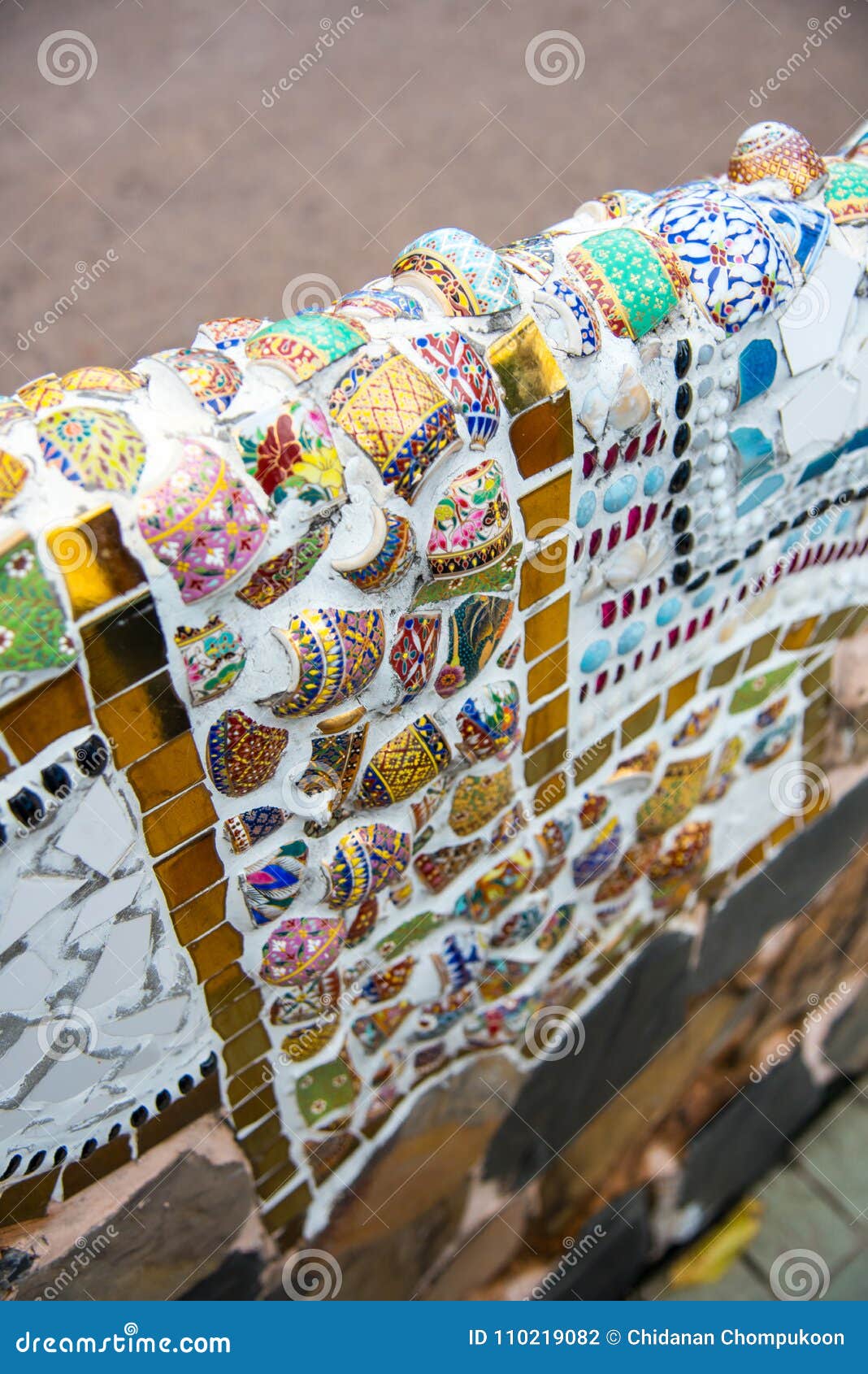 Decoration of Ceramic Breaking on Wall Stock Photo - Image of home ...