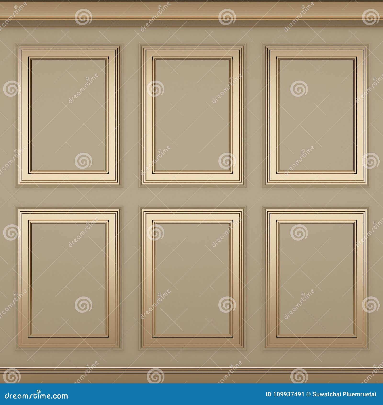 Decoration Classic Cream Wall Stock Illustration - Illustration of ...