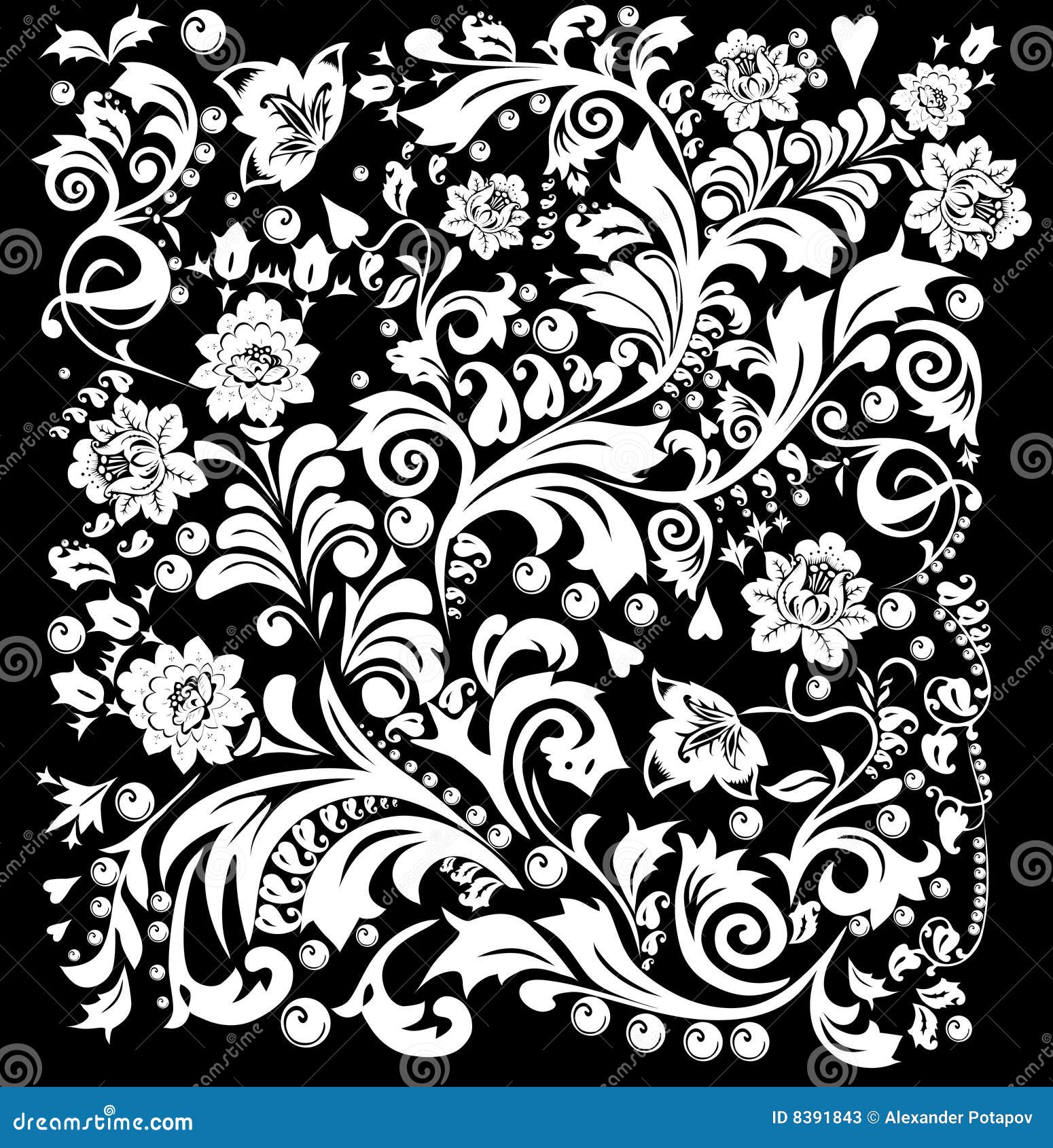 Decoration with Complicated Design Stock Illustration - Illustration of ...