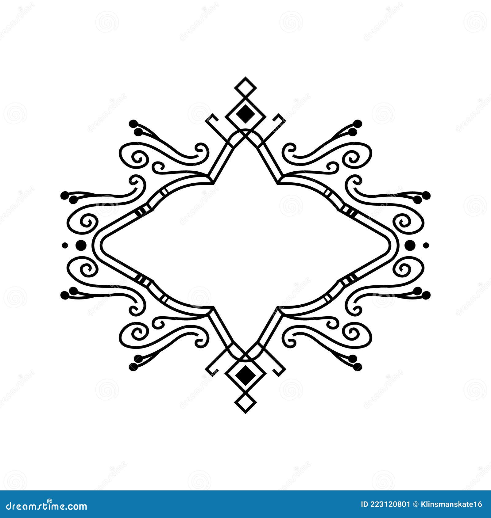 Decoration Frame Element Design Vector Isolated on White Background ...