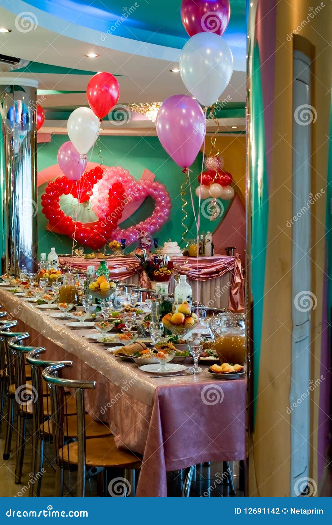Decoration hall stock photo. Image of banquet, garnish - 12691142