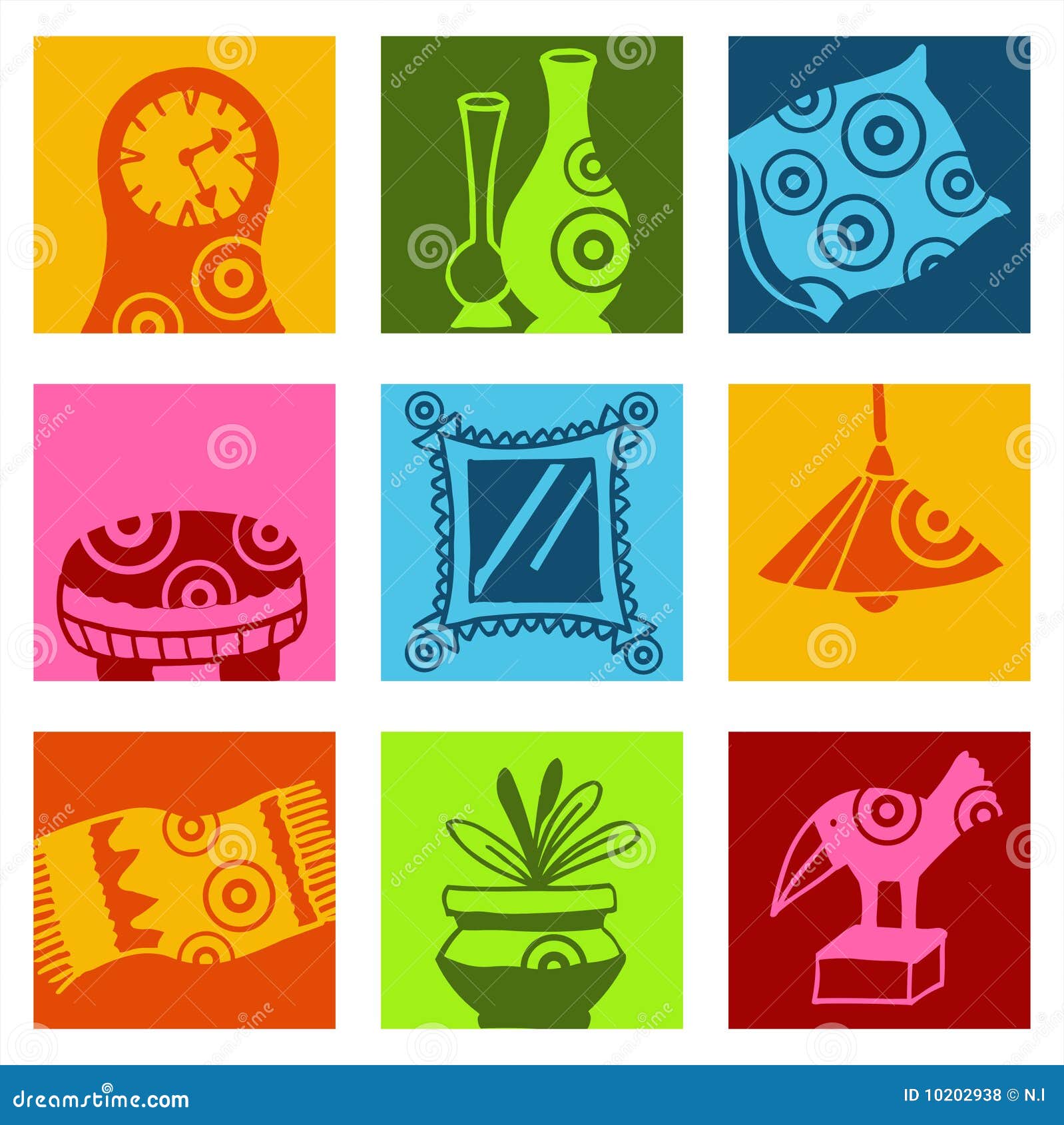 Decoration icons stock vector. Illustration of vector - 10202938