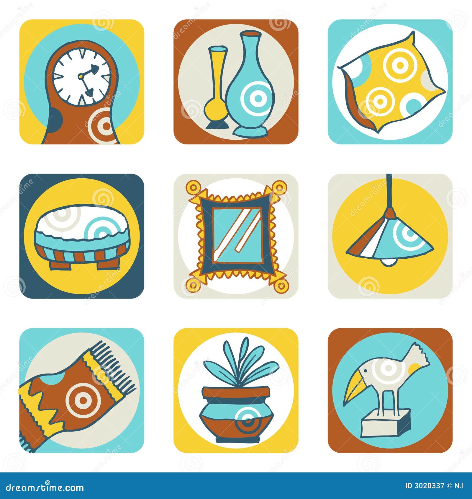 Decoration icons stock vector. Illustration of icon, drawing - 3020337