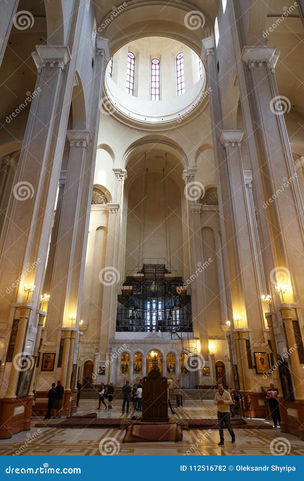 Inside the Holy Trinity Cathedral in Tbilisi Editorial Photography ...