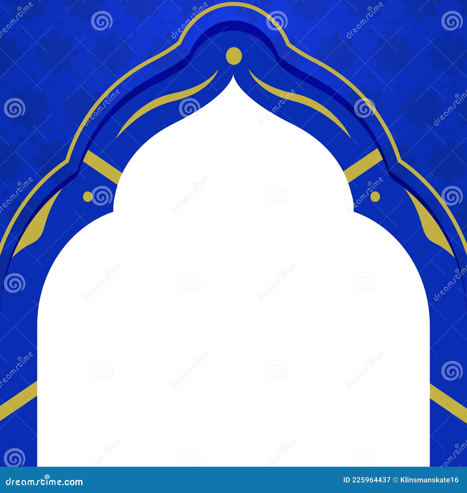 Decoration Islamic Border Template Design Isolated Stock Vector ...