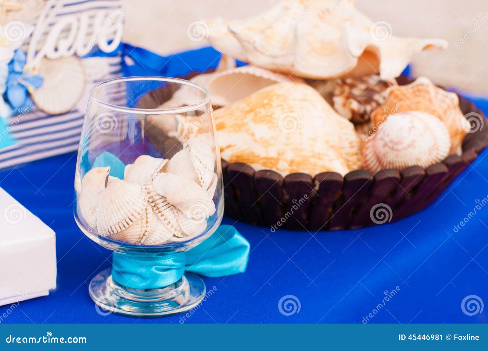 Decoration on the Marine Theme with Seashells Stock Image - Image of ...