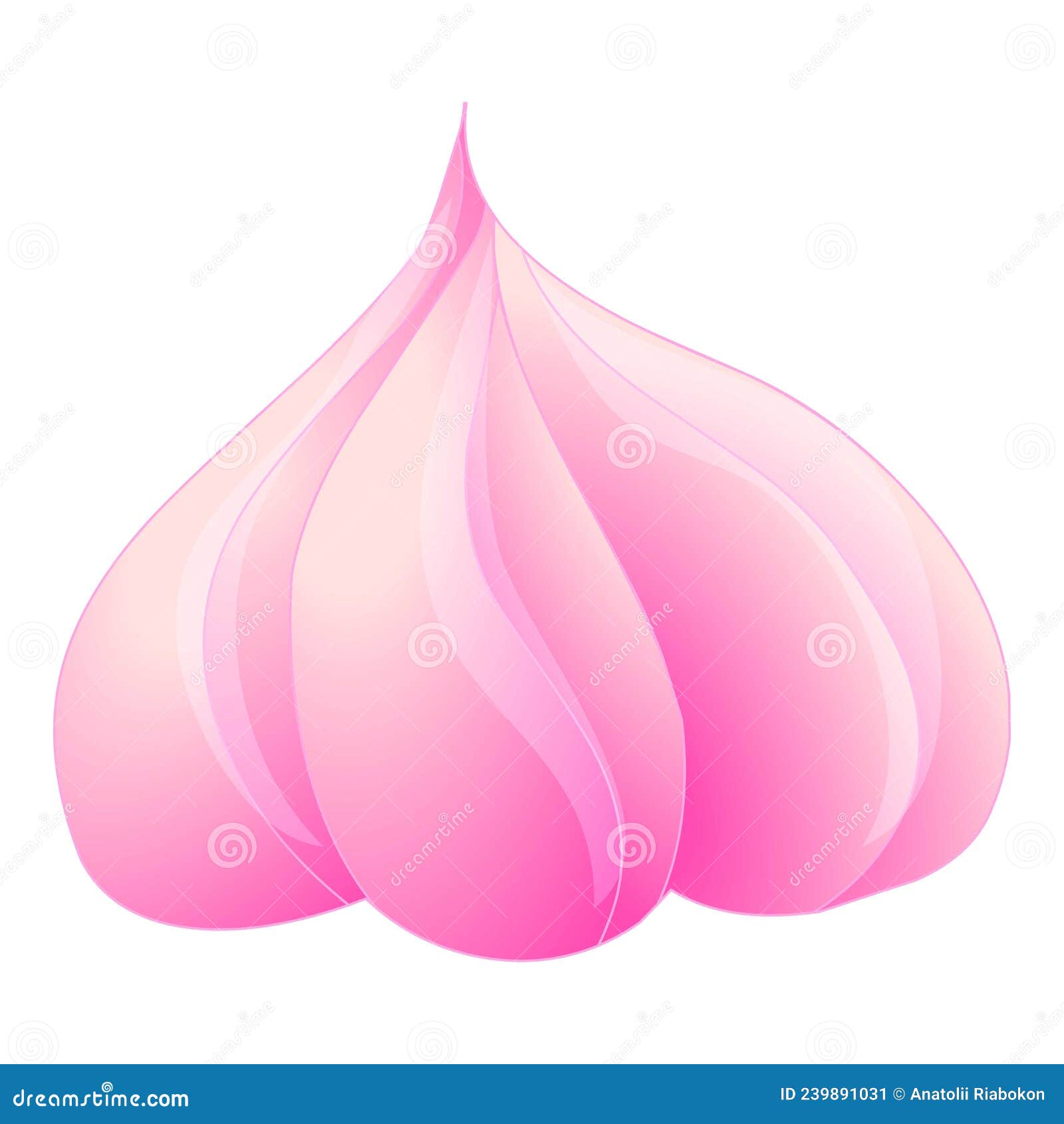 Decoration Meringue Icon Cartoon Vector Cream Cake Stock Vector