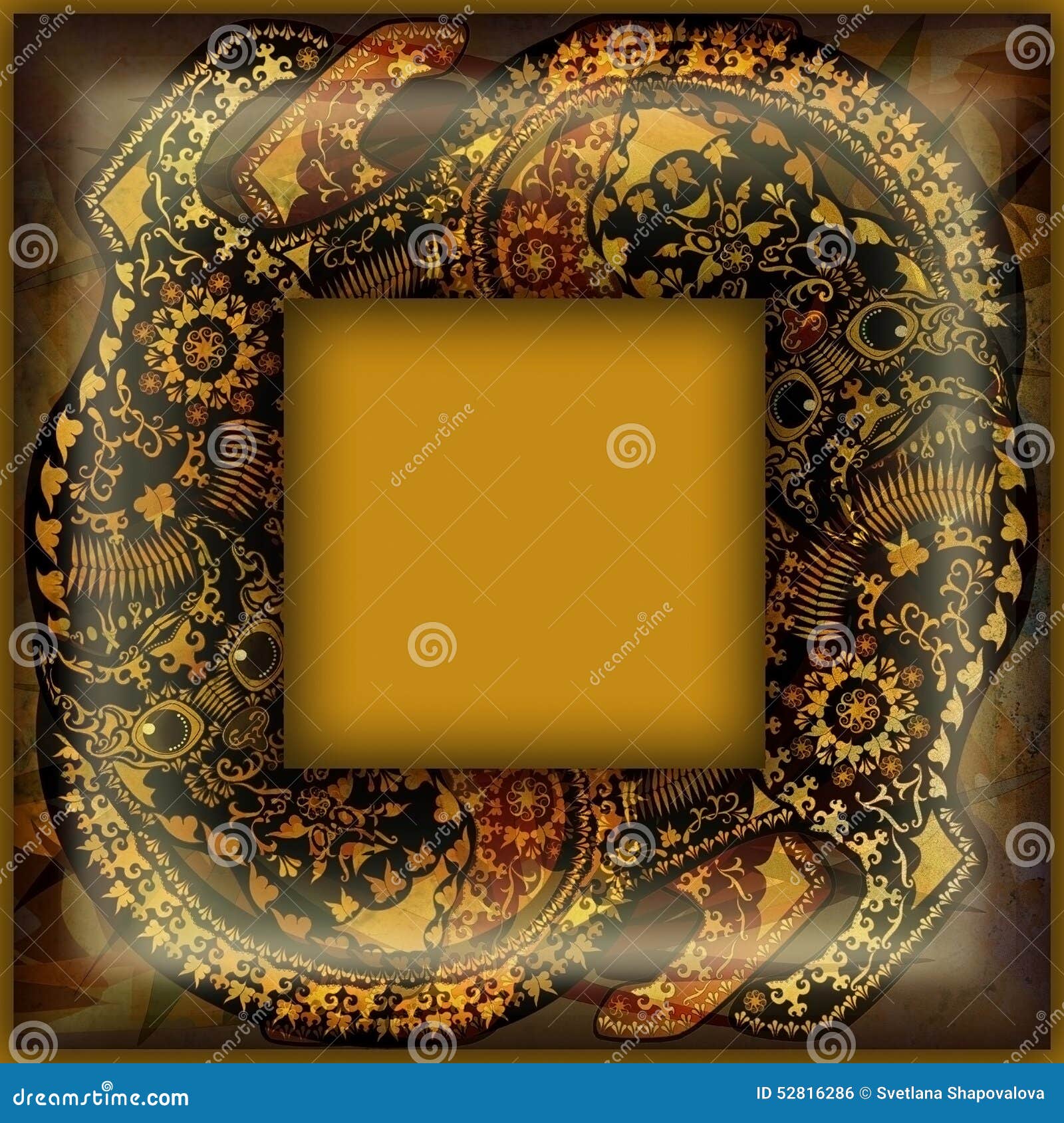 Decoration Motley Animal Pattern, Exotic Frame, African Motif Stock ...