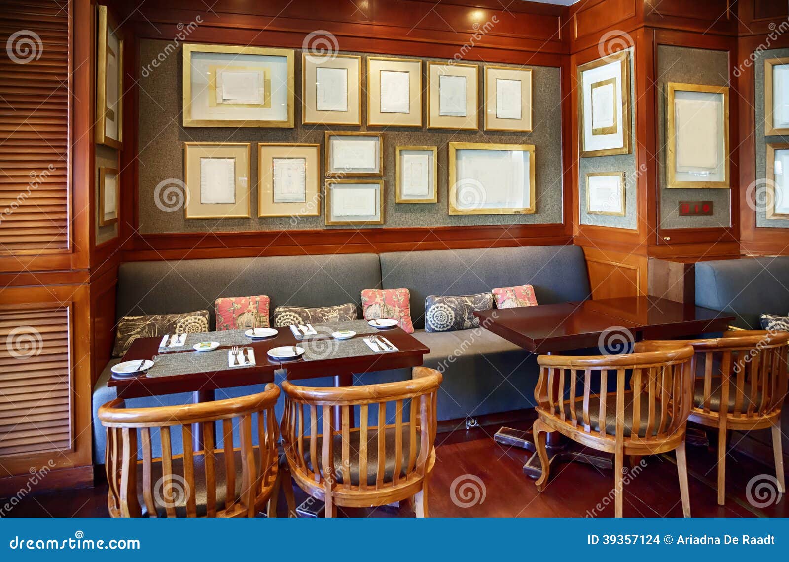 Decoration in restaurant stock photo. Image of empty - 39357124