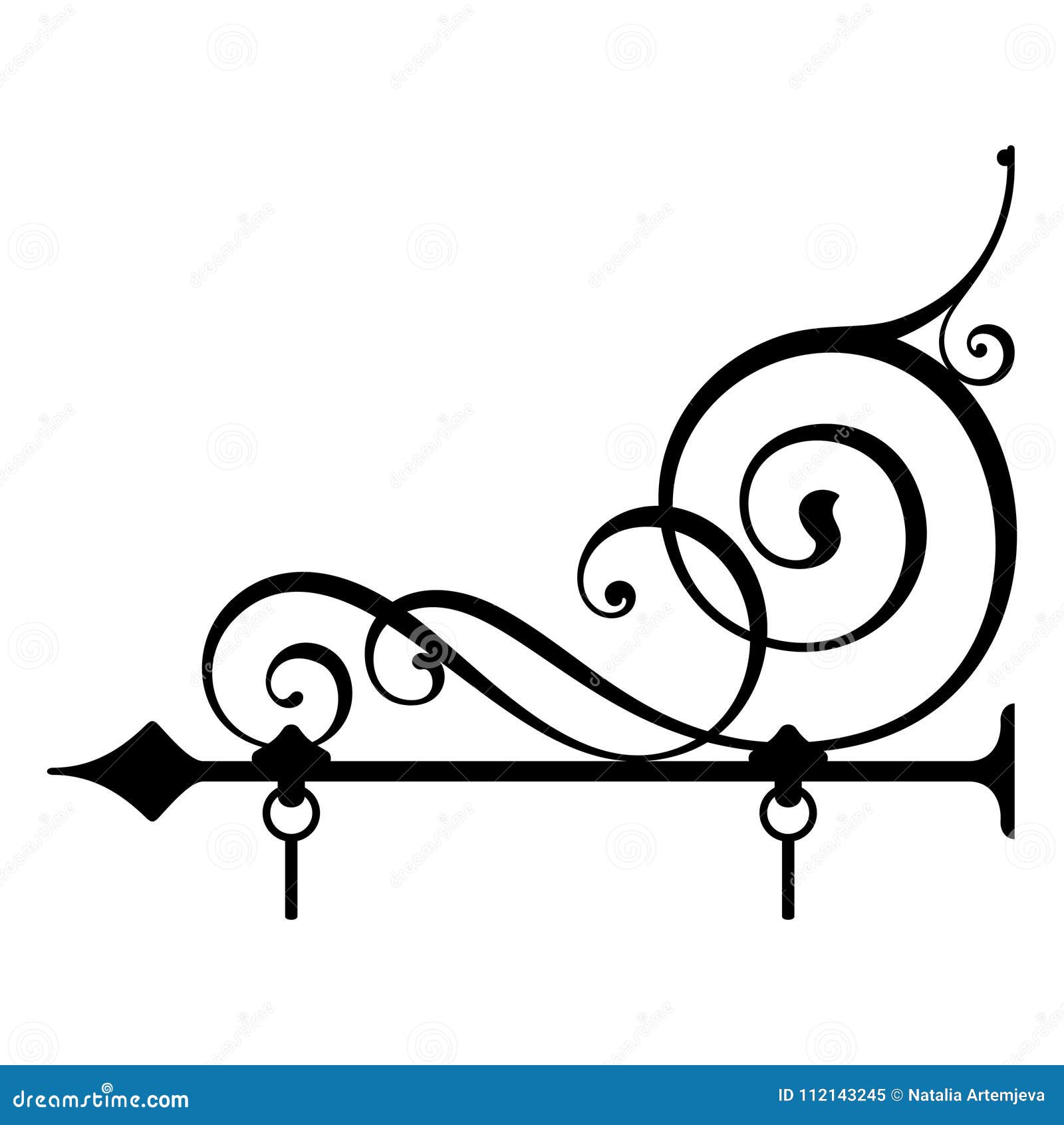 Decoration for signboard stock vector. Illustration of decor - 112143245