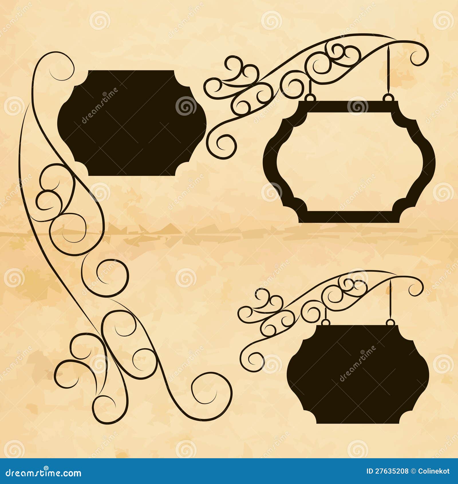 Decoration signs stock vector. Illustration of curl, calligraphy - 27635208