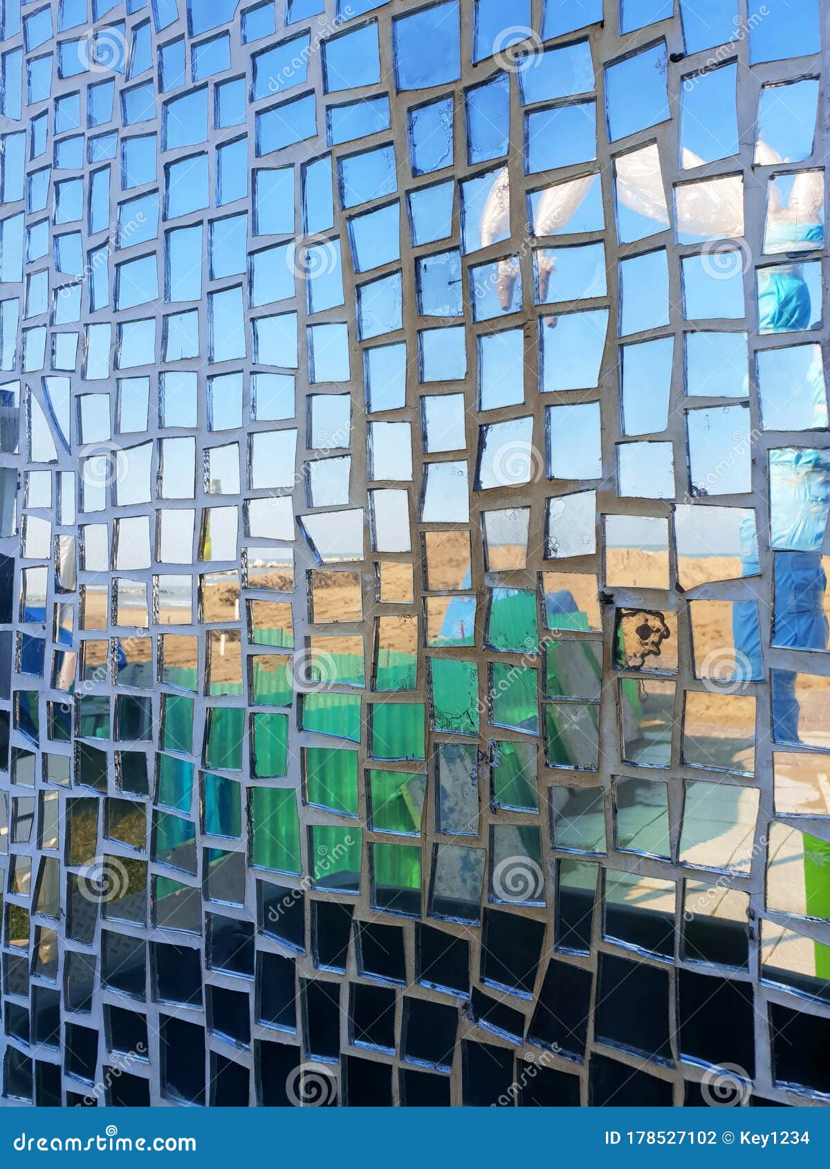 Abstraction. Reflection of Broken Glass. Stock Photo - Image of ...