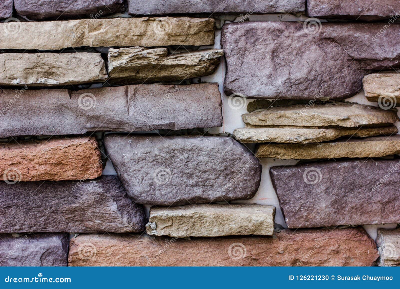 Decoration Wall with Stones Stock Photo - Image of wall, texture: 126221230