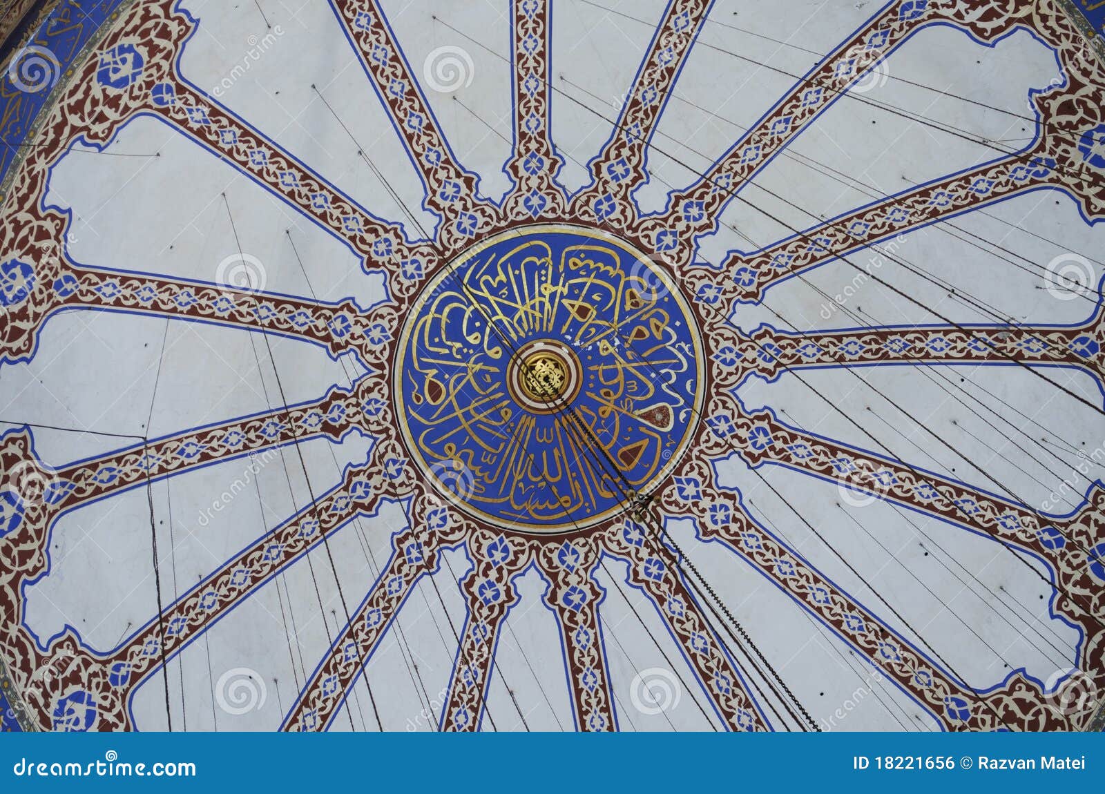 Decorations of the Blue Mosque Dome, Istanbul Stock Photo - Image of ...