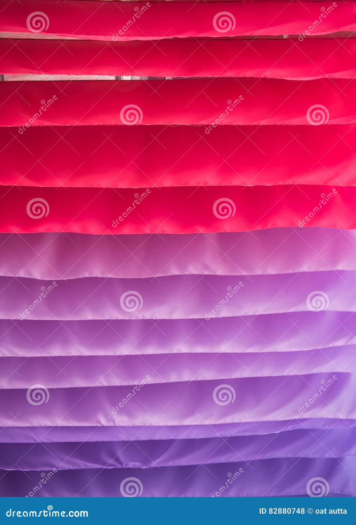 Decorations on the Ceiling Colorful Fabric Hang for Background. Red ...