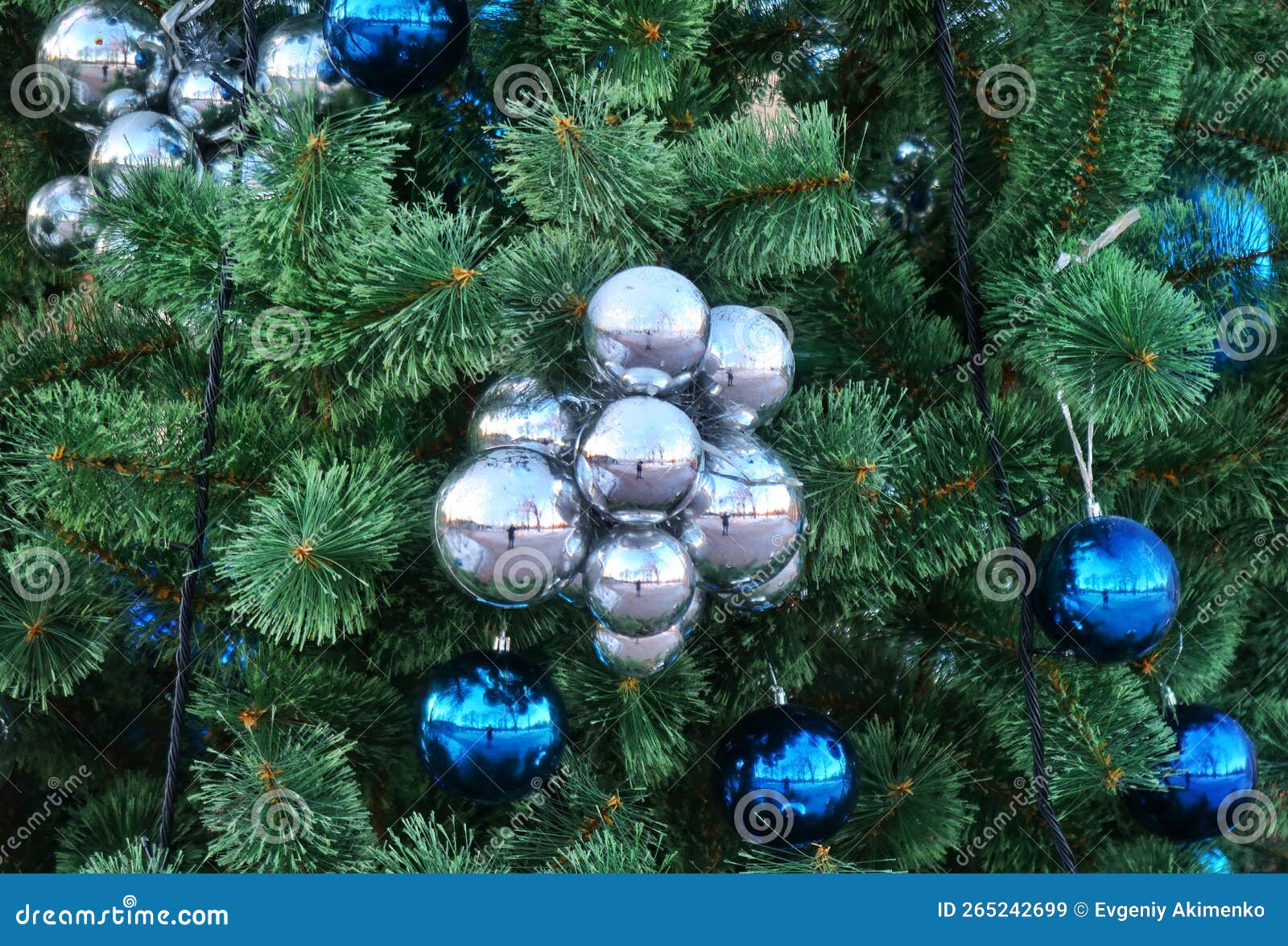 Decorations in the Form of Balls on the Christmas Tree Stock Image ...