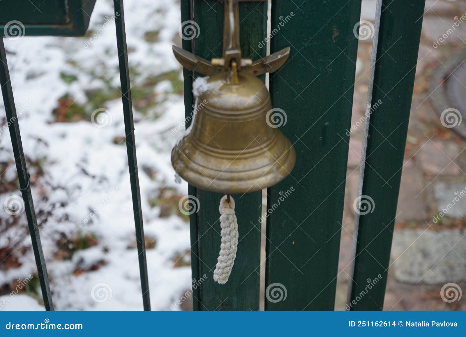 Bell on the Fence Gate. Berlin, Germany Stock Photo - Image of detail ...