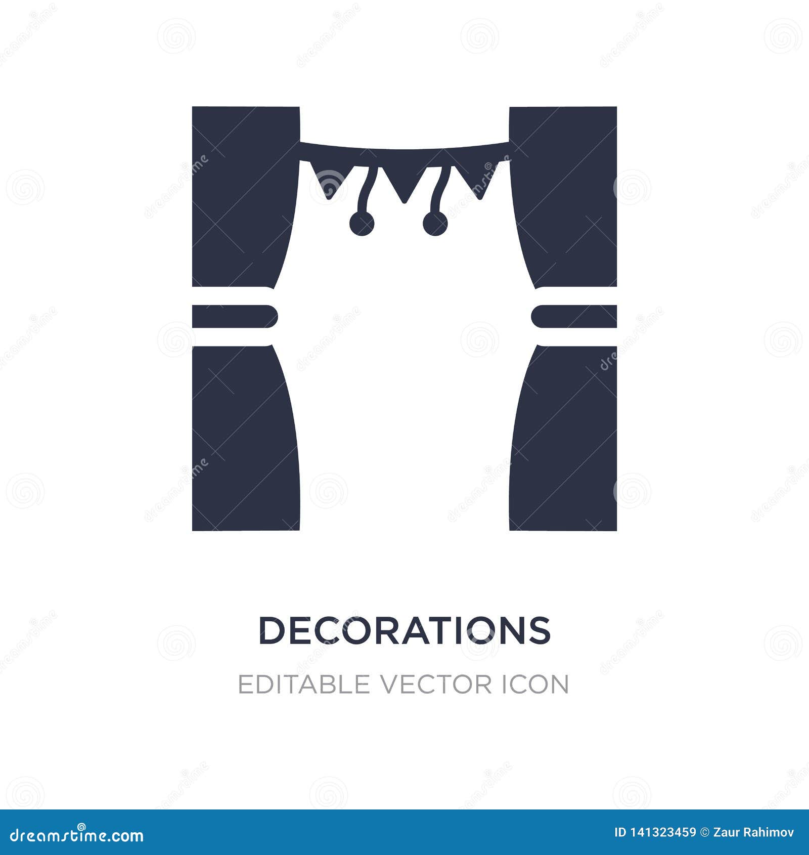 Decorations Icon on White Background. Simple Element Illustration from ...