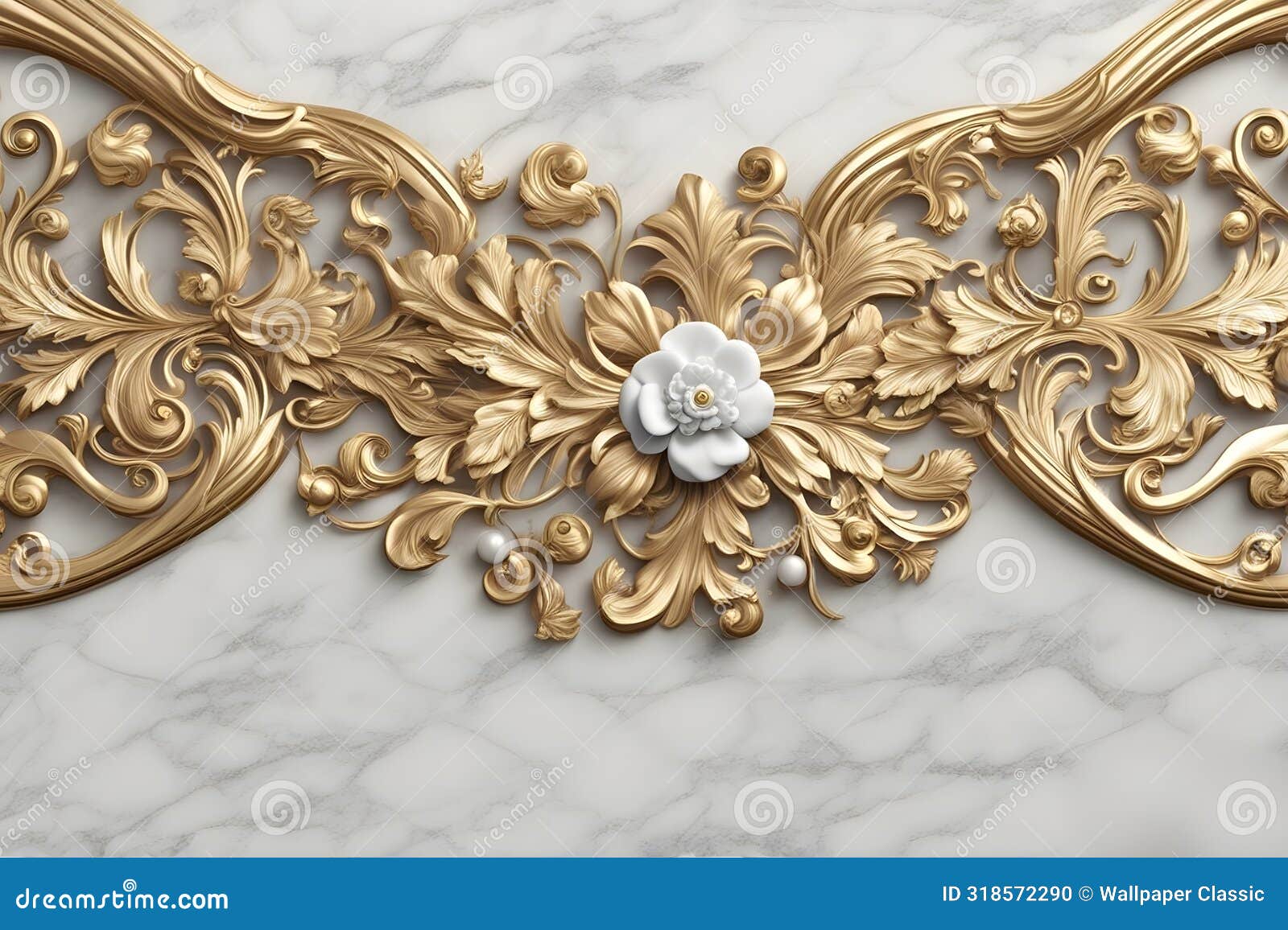 Decorations Interior Wall Render Luxury Column Gold And Pink Ai ...