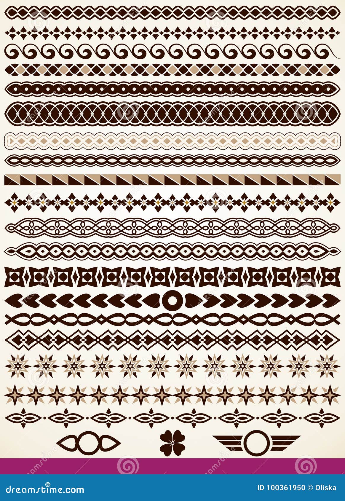 Decorations, Stickers, Borders and Dividers Stock Vector - Illustration ...