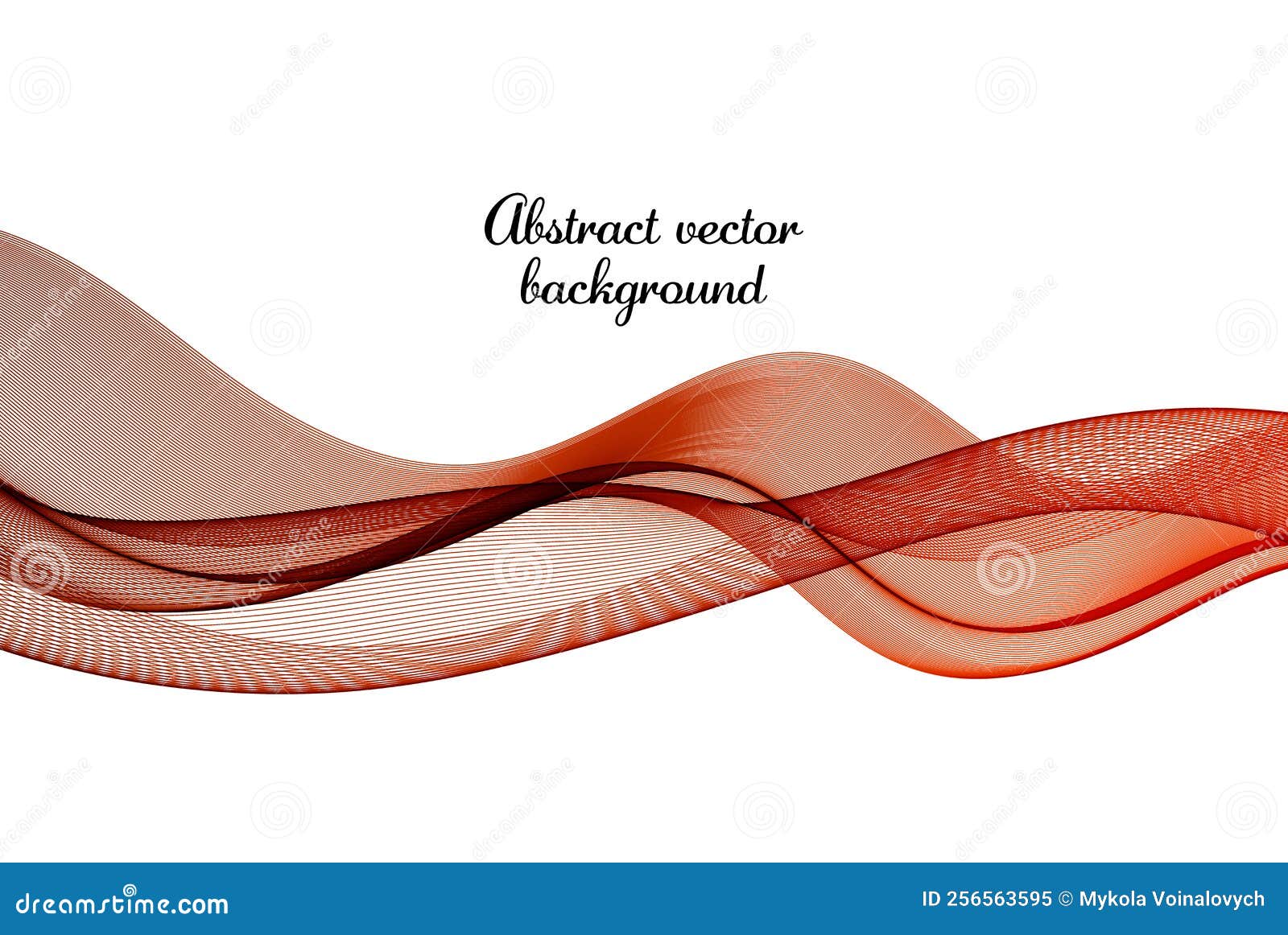 Abstract Red Wave Vector Background, Transparent Wave Horizontal Lines ...