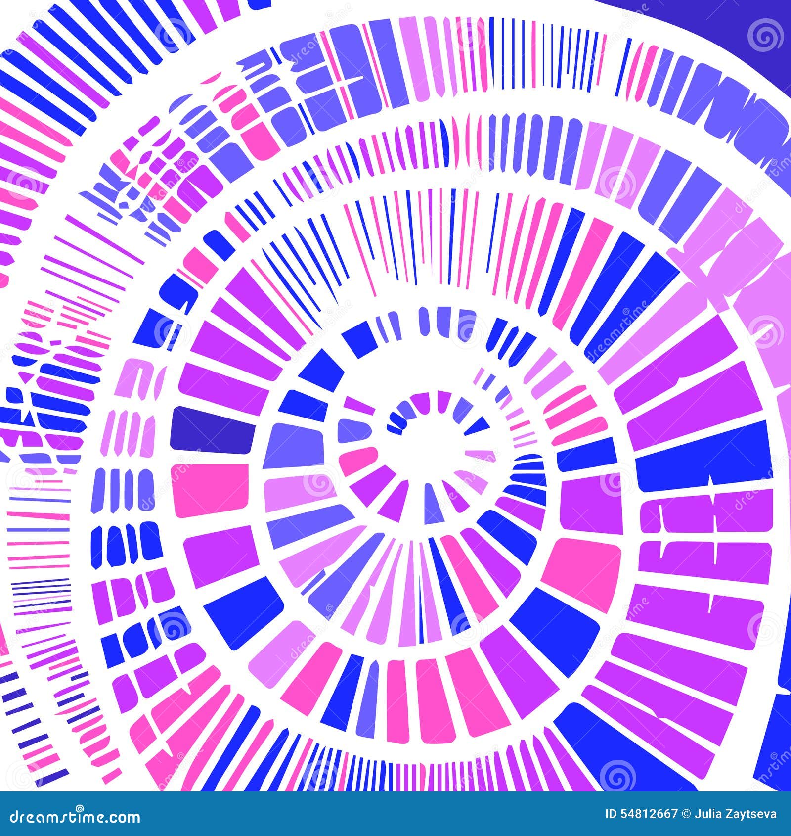 Decorative Abstract Background with Spiral Element Stock Illustration ...