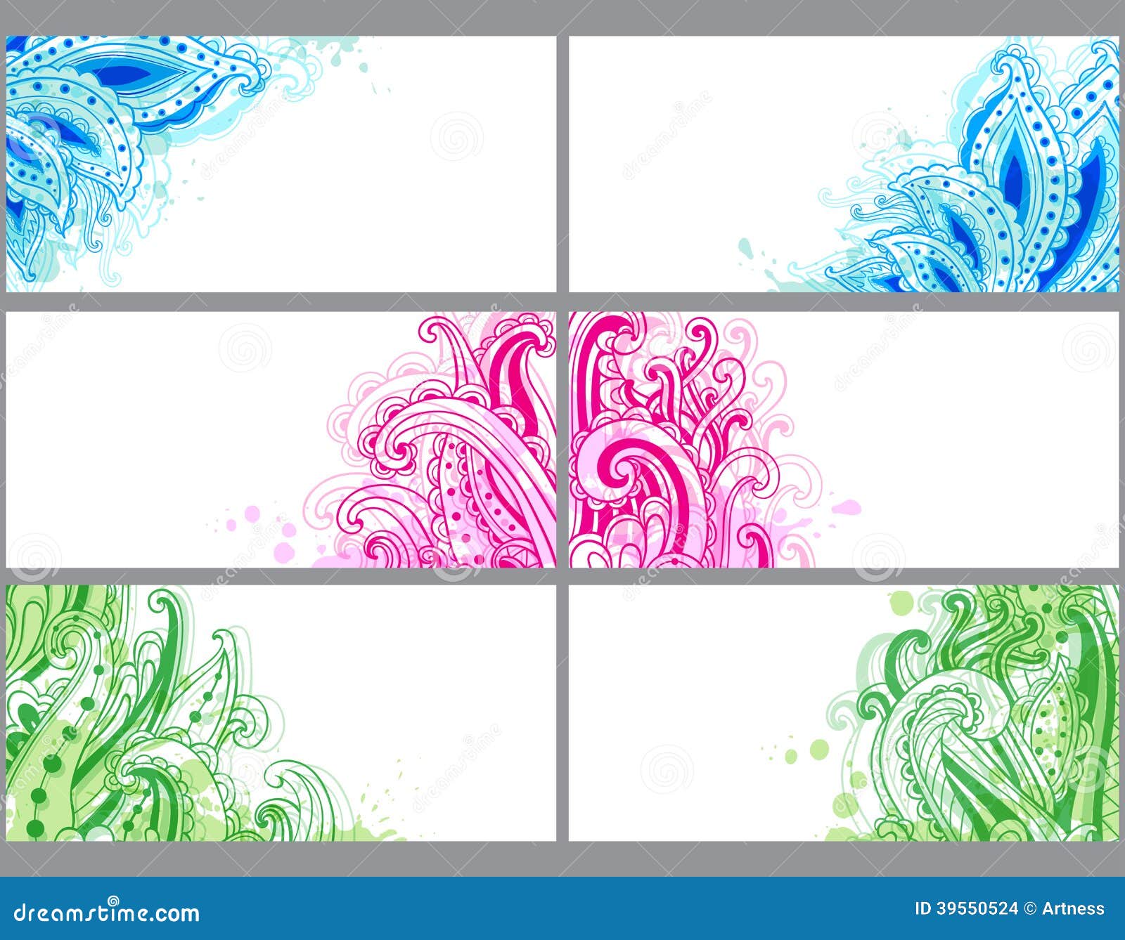 Decorative abstract cards stock vector. Illustration of design - 39550524