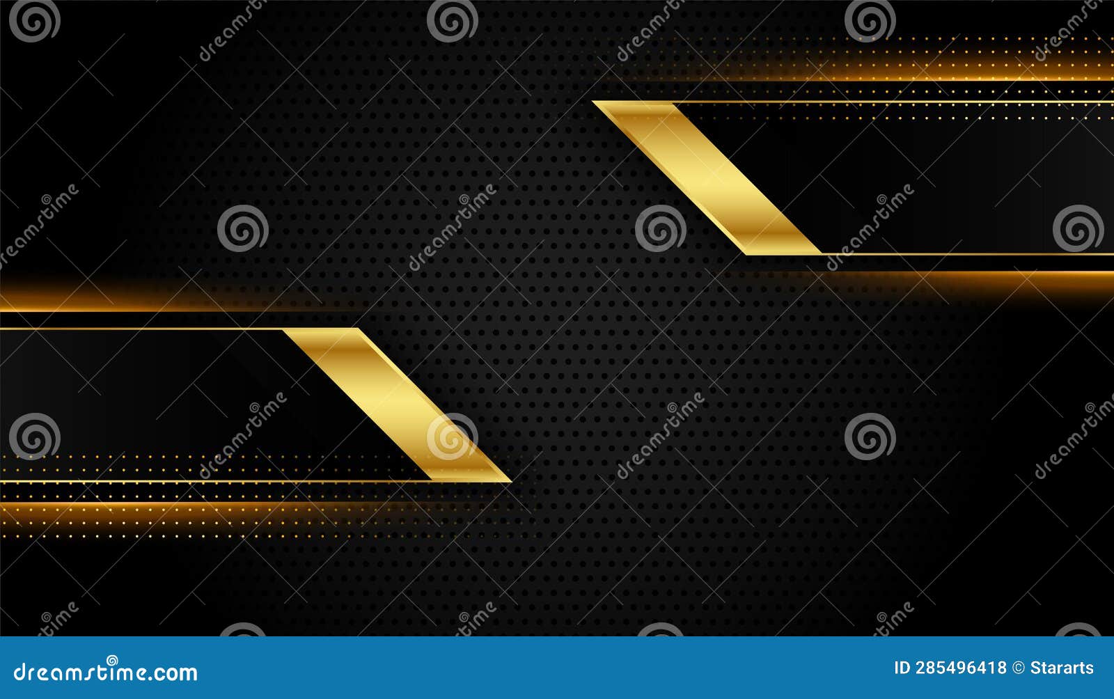 Decorative and Abstract Golden Shape Dark Background Design Stock ...