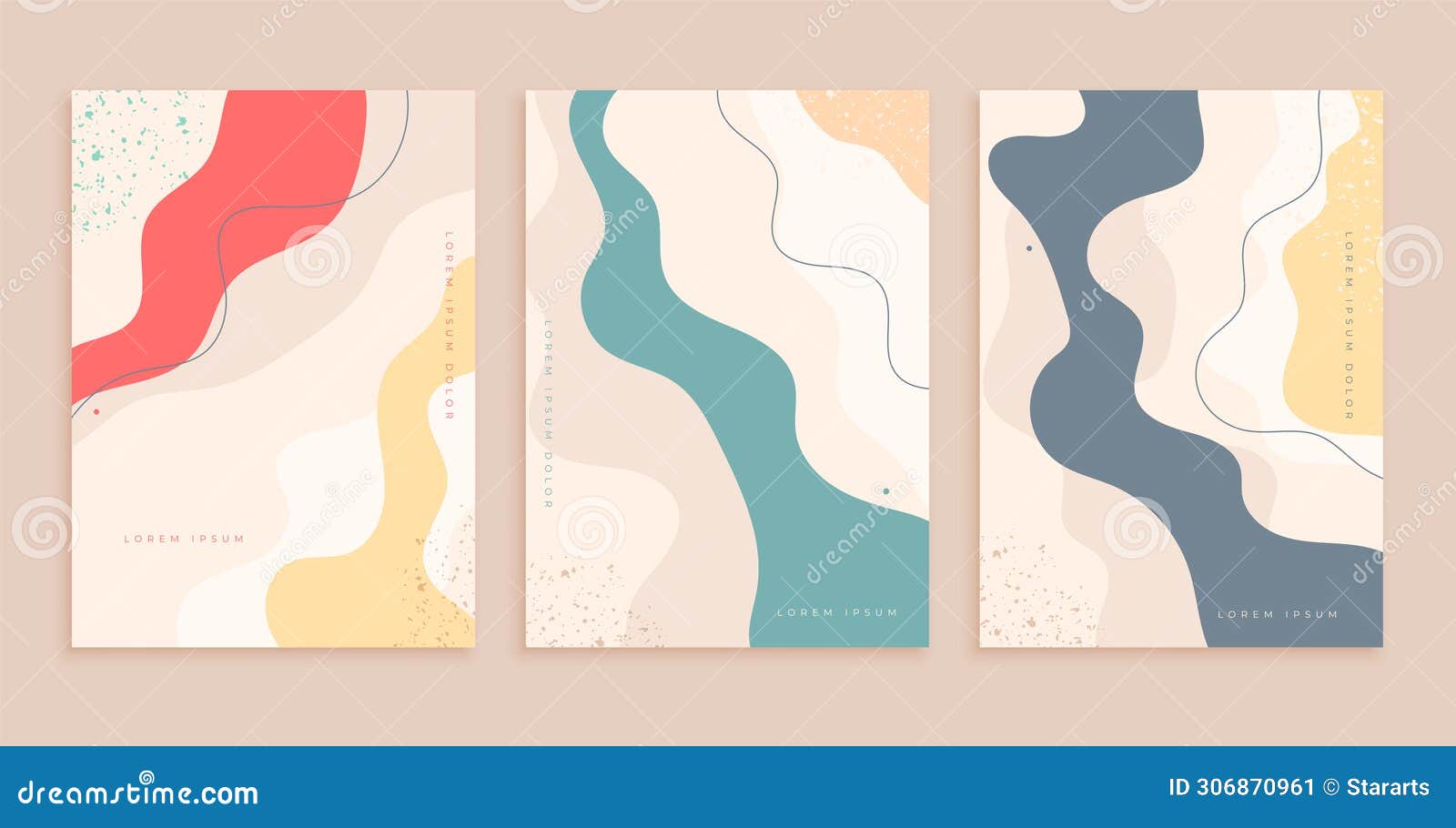 Decorative Abstract Smooth Shapes Poster for Wall Print Design Stock ...