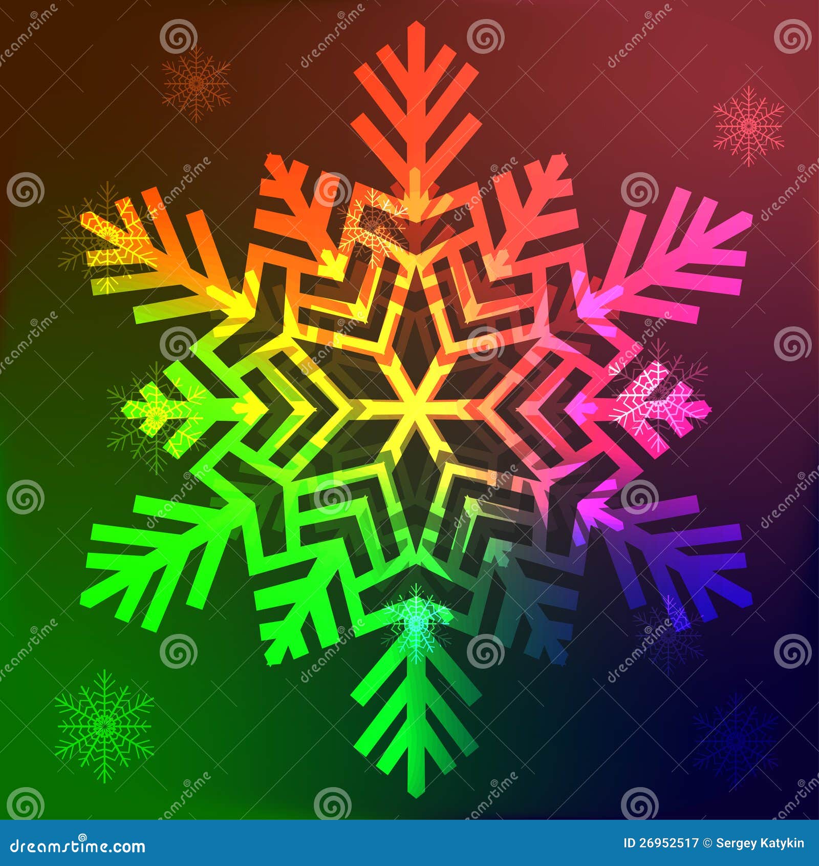 Decorative Abstract Snowflake. Stock Vector - Illustration of ornate ...