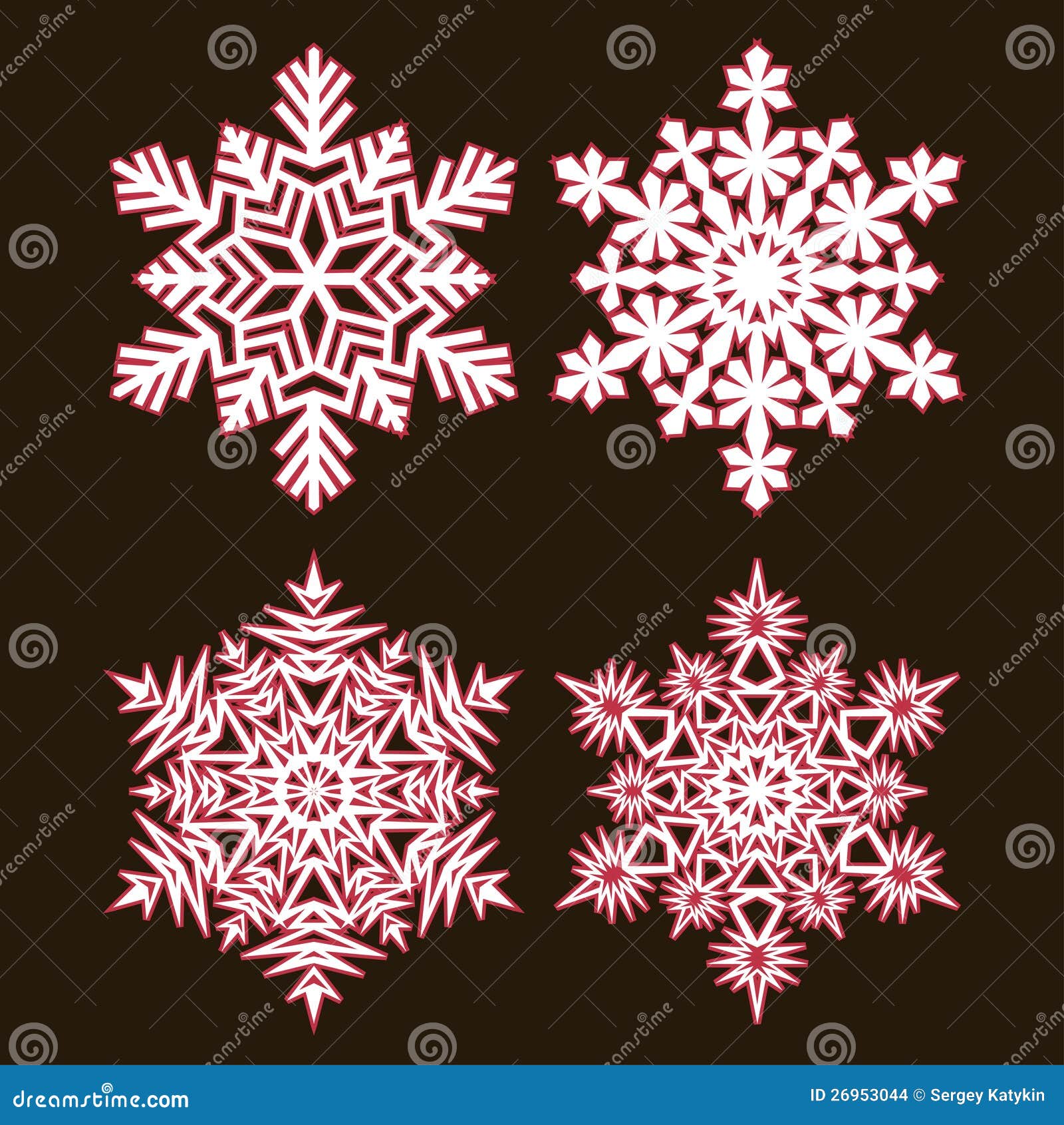 Decorative Abstract Snowflake. Stock Vector - Illustration of ...