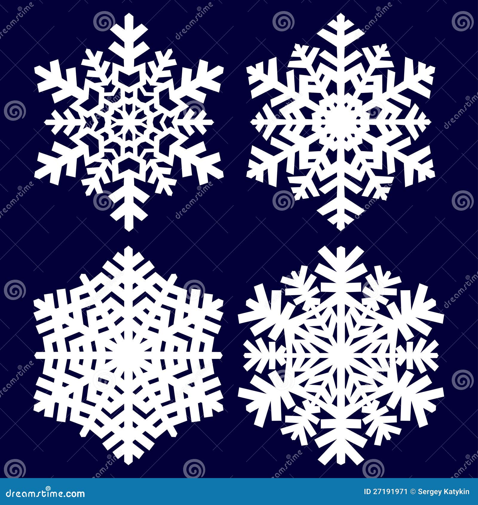 Decorative Abstract Snowflake. Stock Vector - Illustration of curve ...