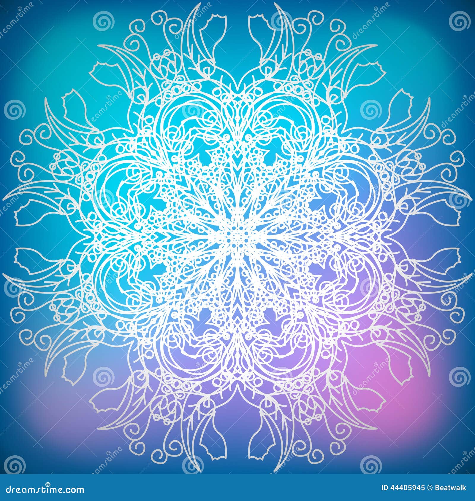 Decorative Abstract Snowflake Stock Vector - Illustration of frozen ...