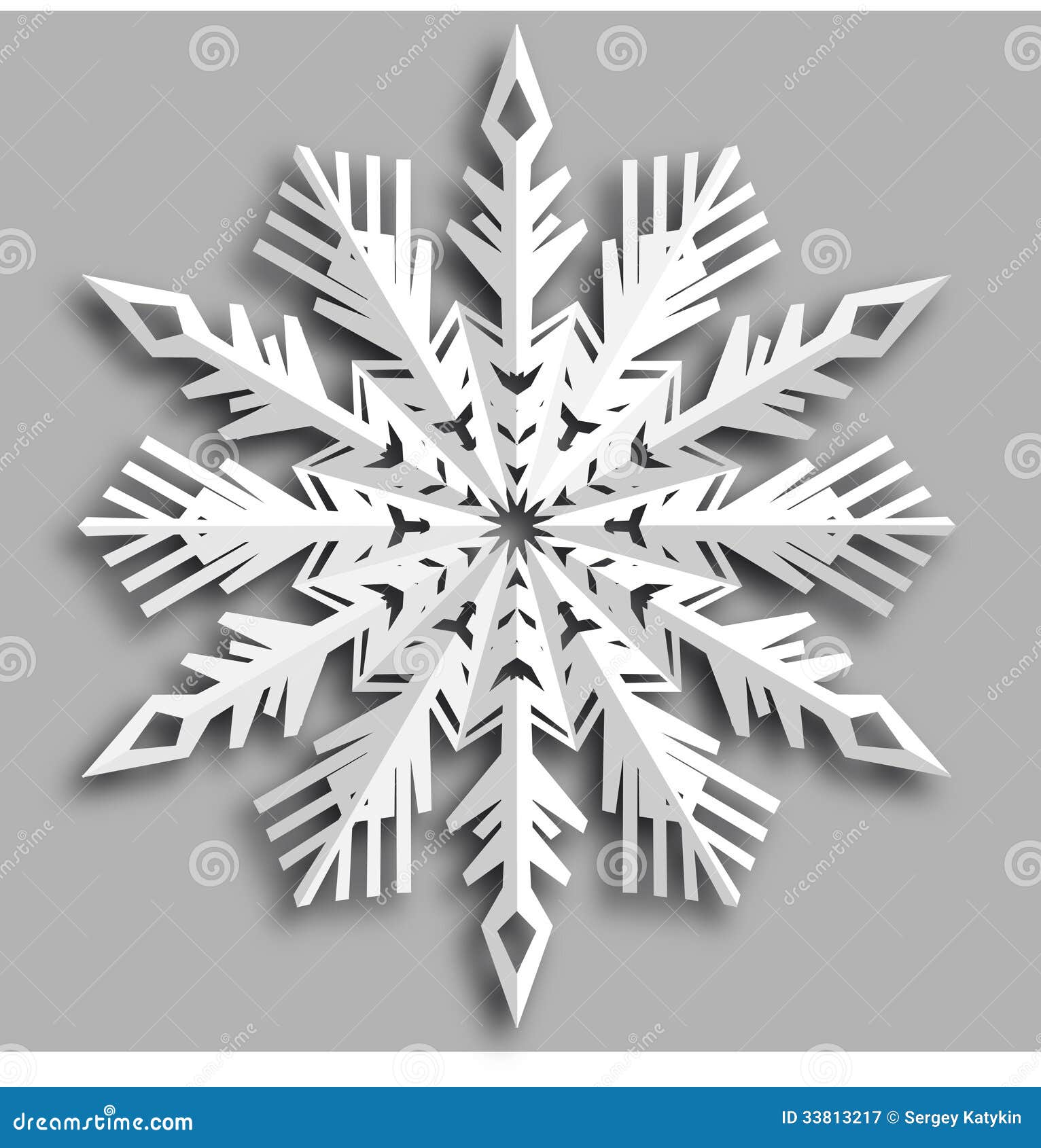 Decorative Abstract Snowflake. Stock Vector - Illustration of graphic ...