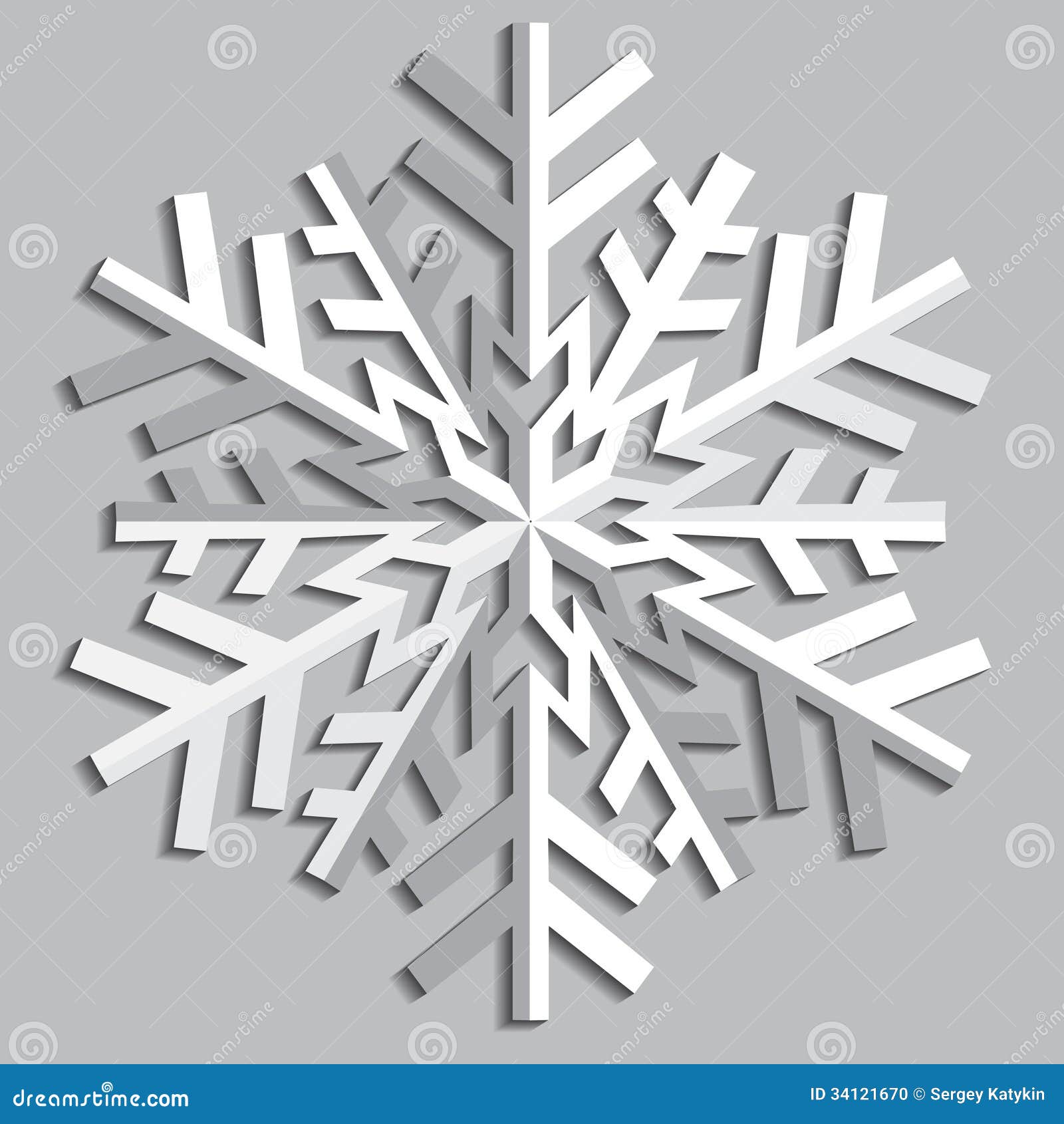 Decorative Abstract Snowflake. Stock Vector - Illustration of snow ...