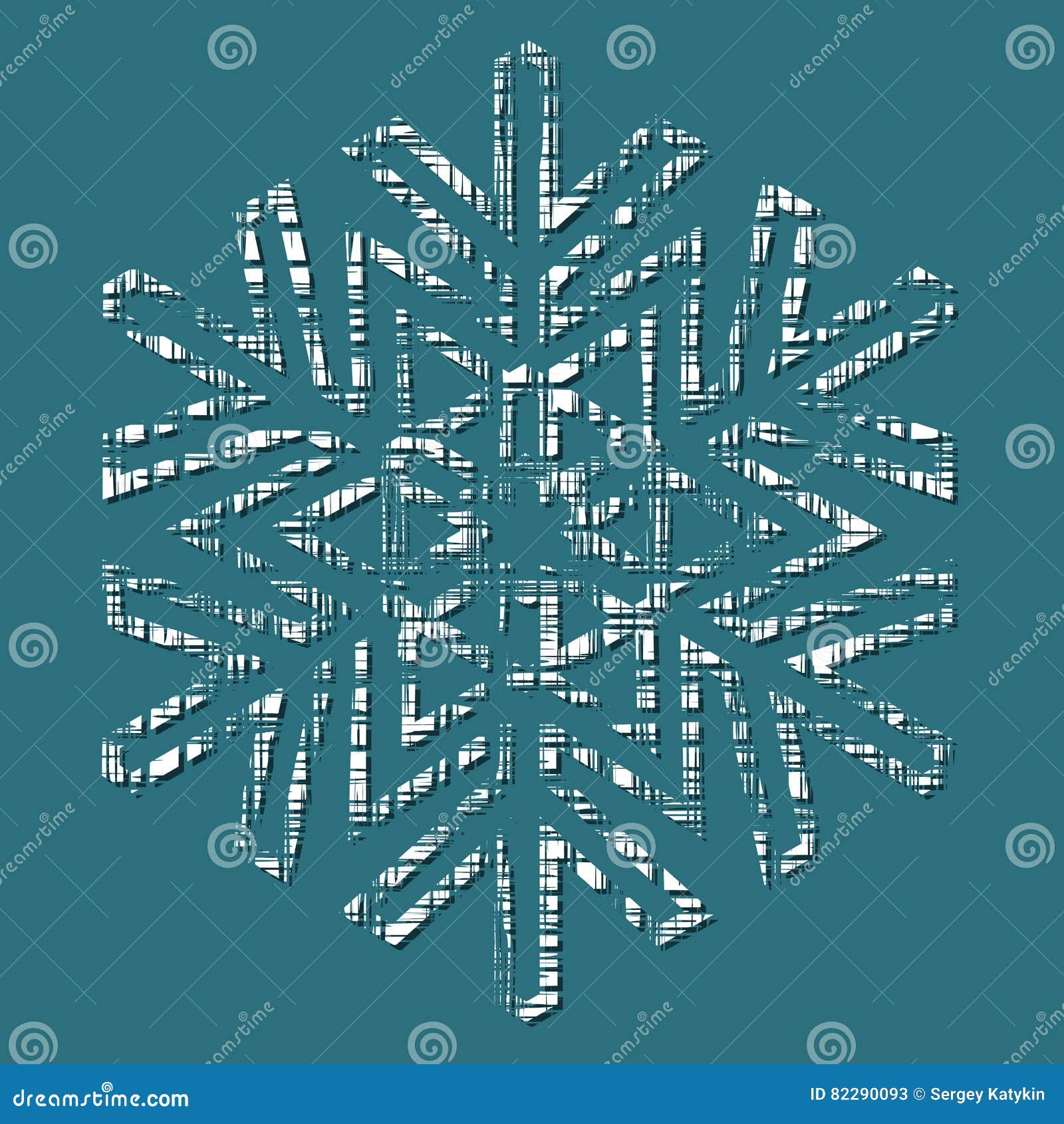Decorative Abstract Snowflake. Stock Vector - Illustration of nature ...