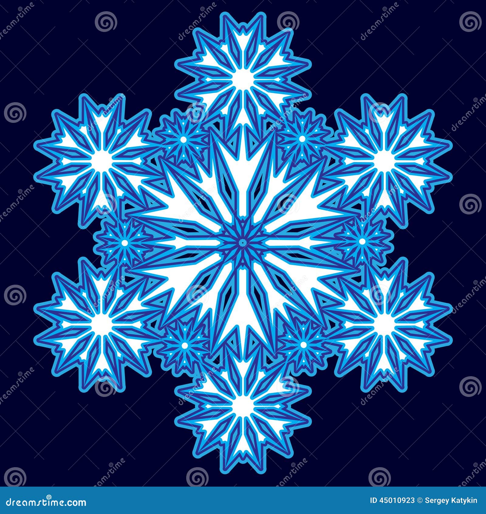 Decorative Abstract Snowflake. Stock Vector - Illustration of holiday ...