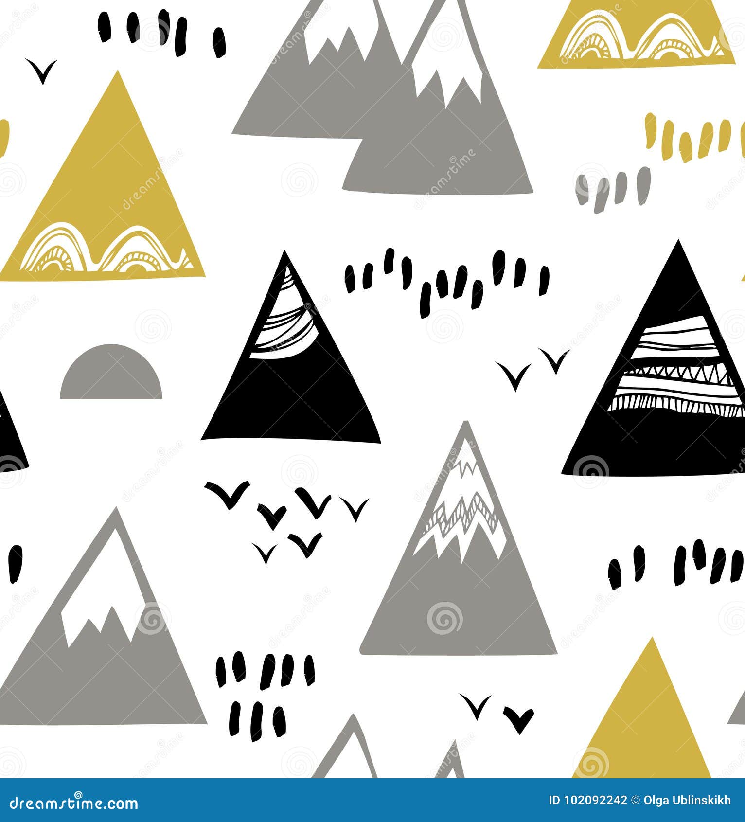 Decorative Abstract Texture in Scandinavian Style. Vector Background ...