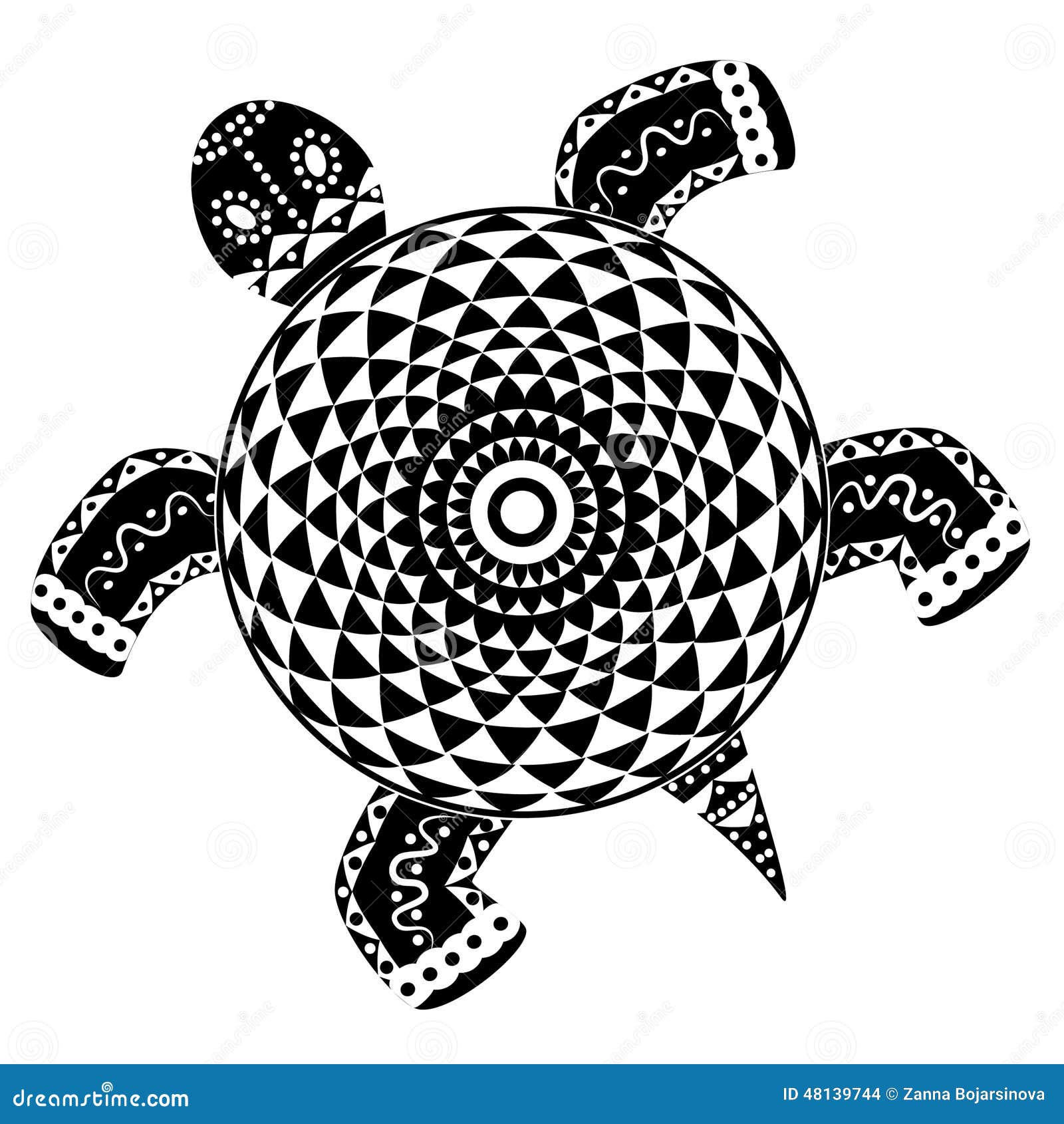 Decorative abstract turtle stock vector. Illustration of design - 48139744