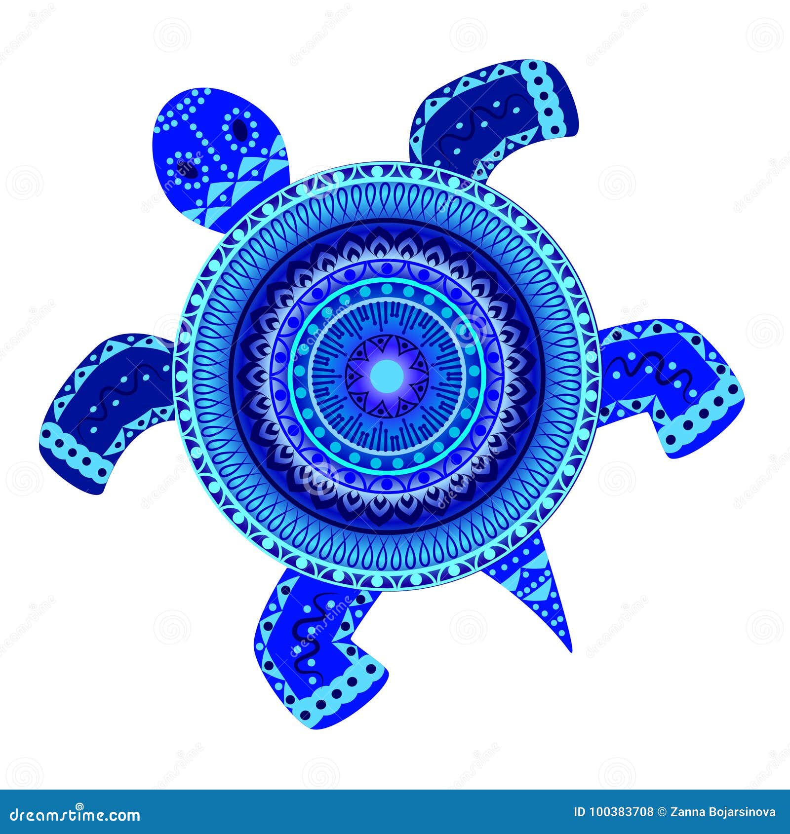 Abstract Turtle A Silhouette Vector Illustration | CartoonDealer.com ...