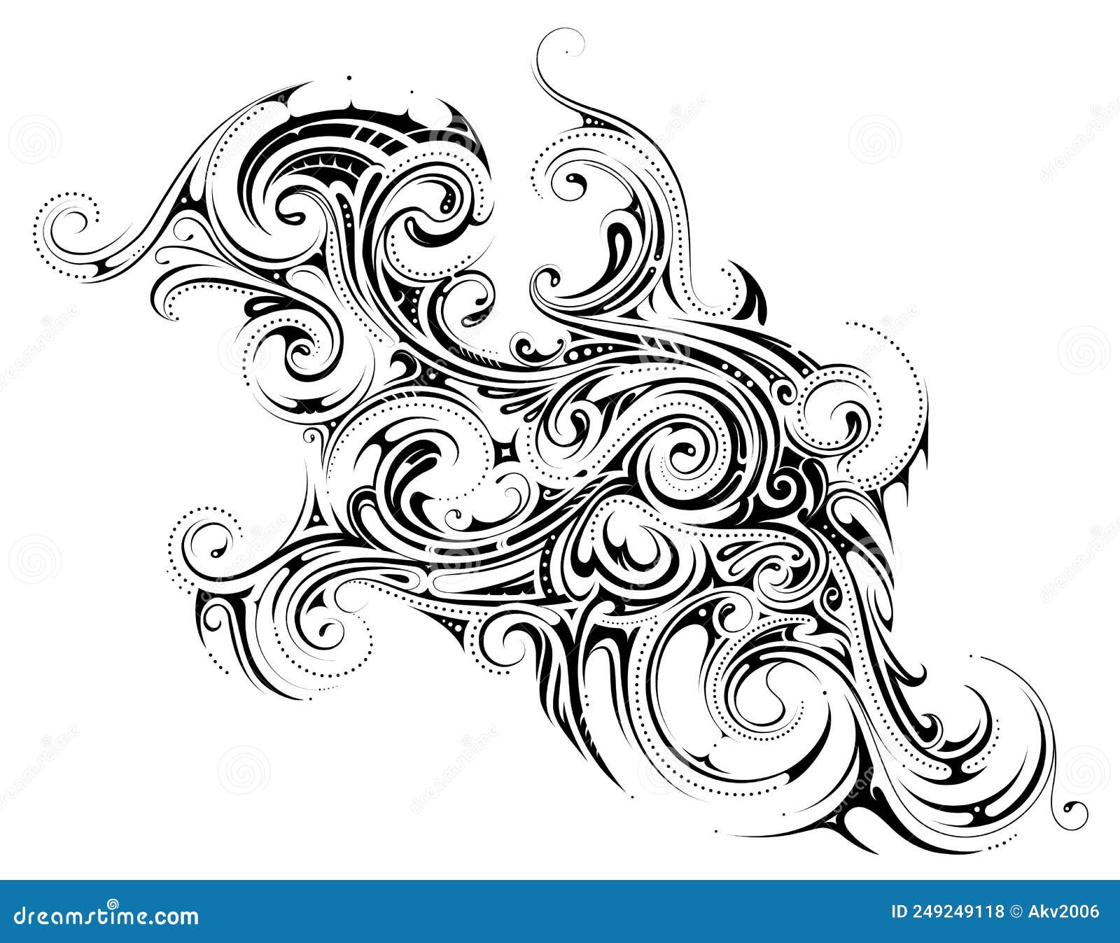 Creative water swirls stock vector. Illustration of splashing - 249249118