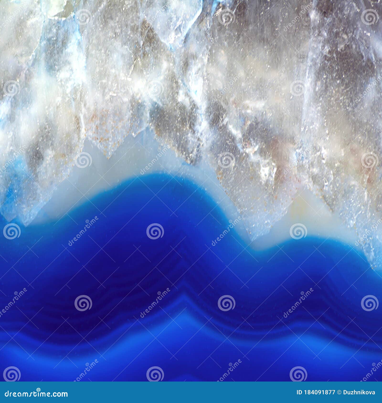 Decorative Agate Slab. Blue Semi-precious Stone. Abstract Background ...