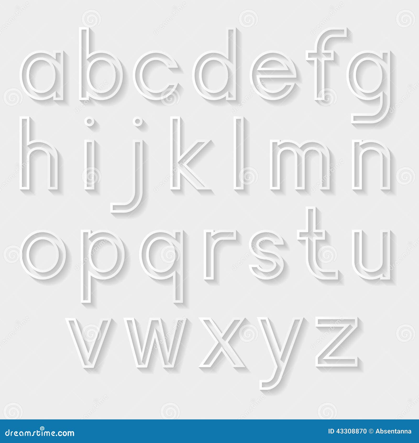 Decorative alphabet stock vector. Illustration of typographic - 43308870