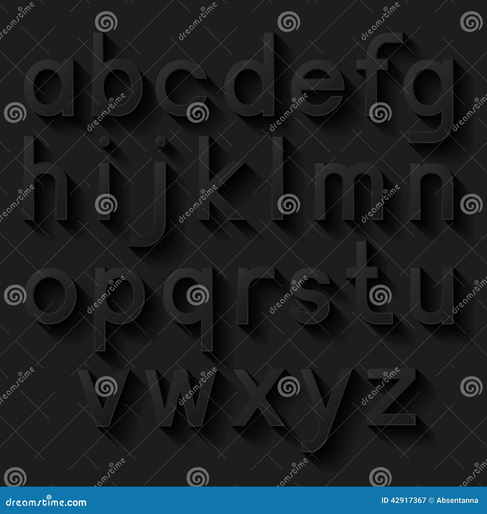 Decorative Alphabet With Horizontal Defects. Vector Illustration ...